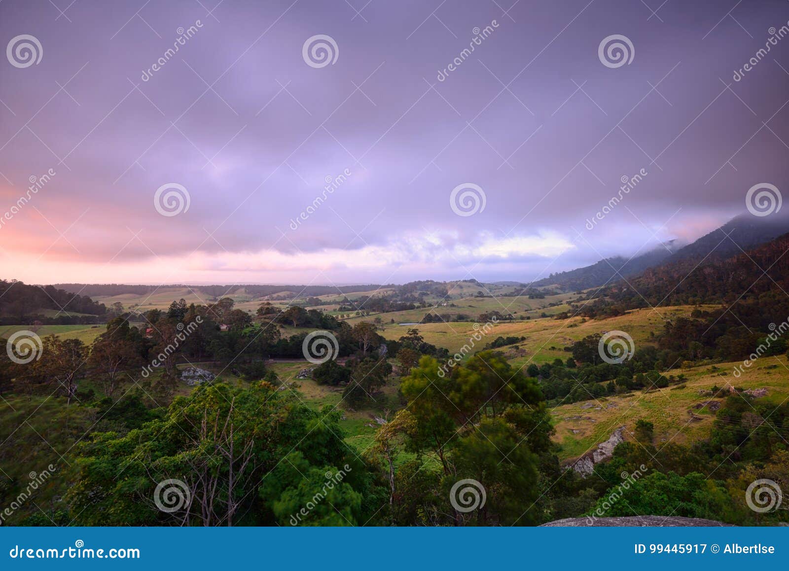 Central Tilba Sunrise stock image. Image of mountain - 99445917