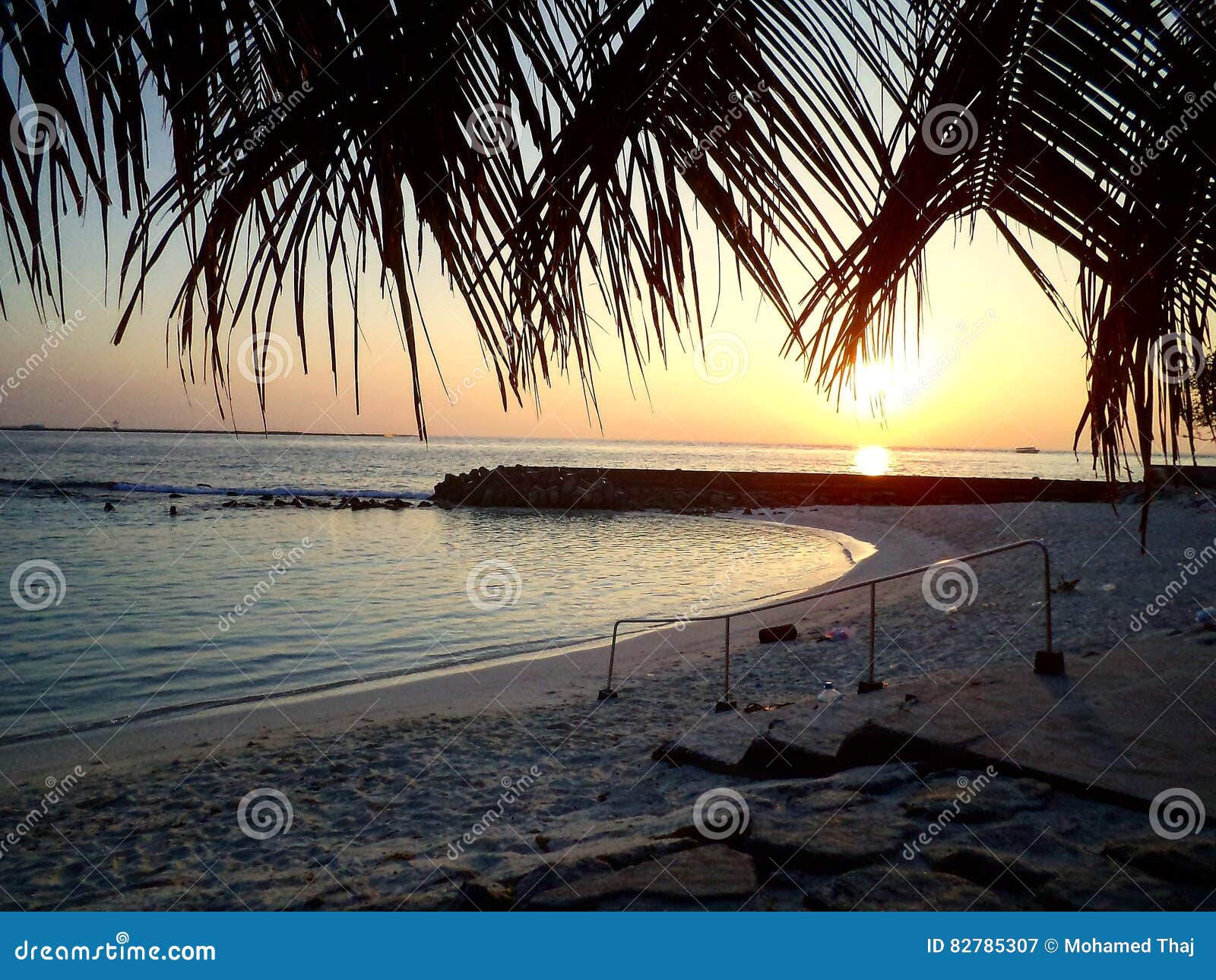 Sunrise Maldives stock image. Image of beautiful, beach - 82785307