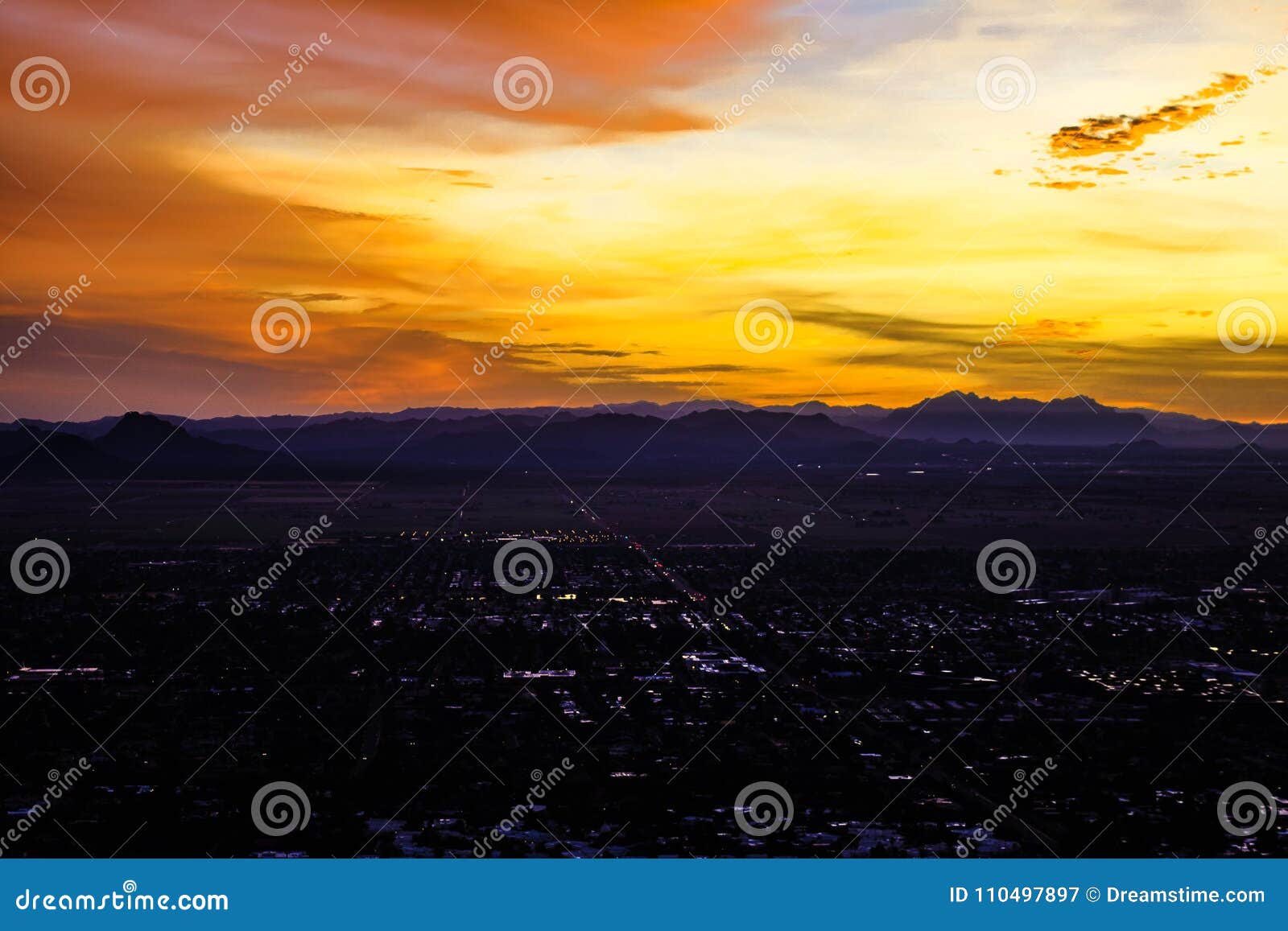 Sunrise in Phoenix, Arizona Stock Image - Image of bell, canyon: 110497897
