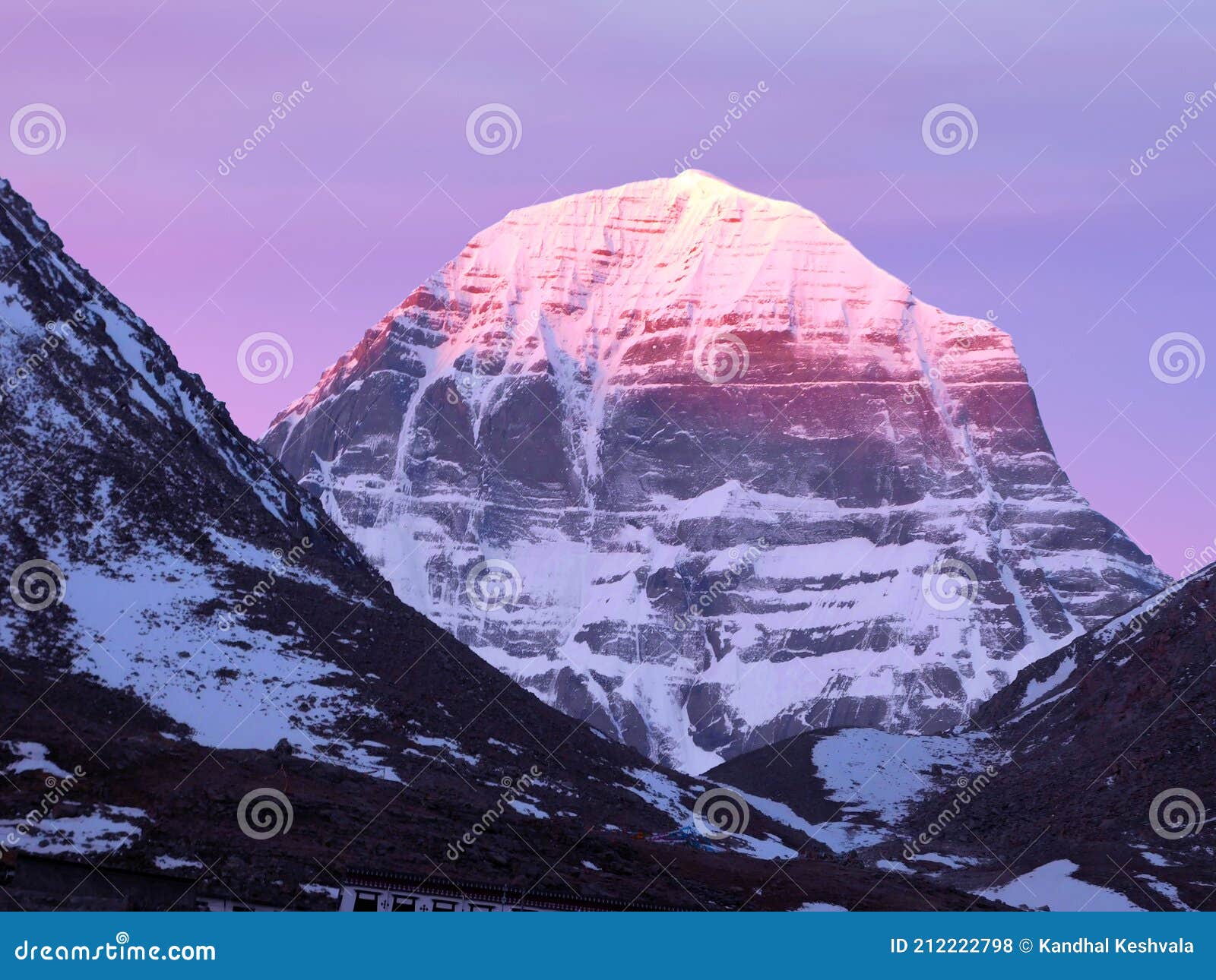 Sunrise on Mount Kailash Scenic View Stock Photo - Image of kailas ...