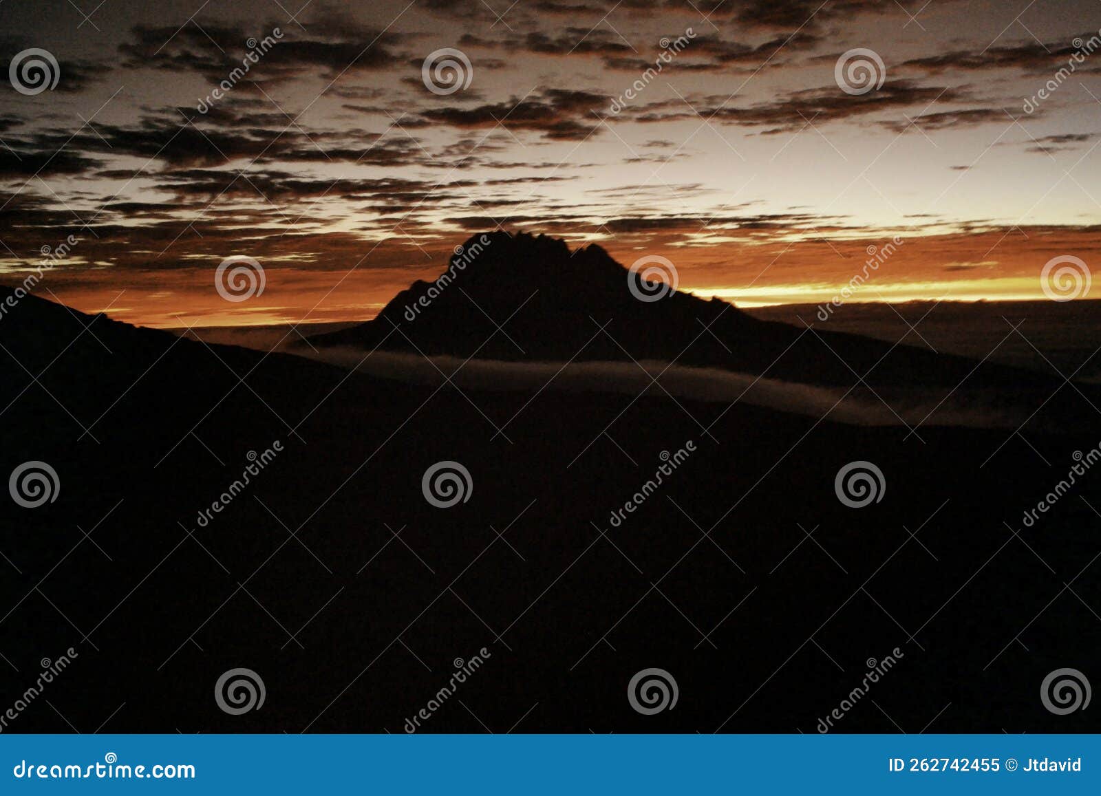 Sunrise mount Mawenzi 1 stock image. Image of jungle - 262742455