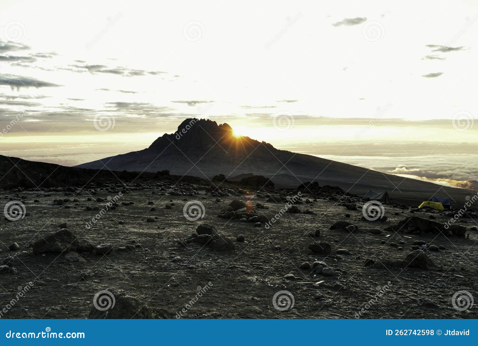Sunrise mount mawenzi stock photo. Image of mountains - 262742598