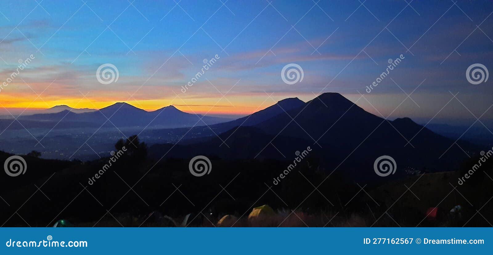 Sunrise Of Prau Mountain Royalty-Free Stock Photo | CartoonDealer.com ...