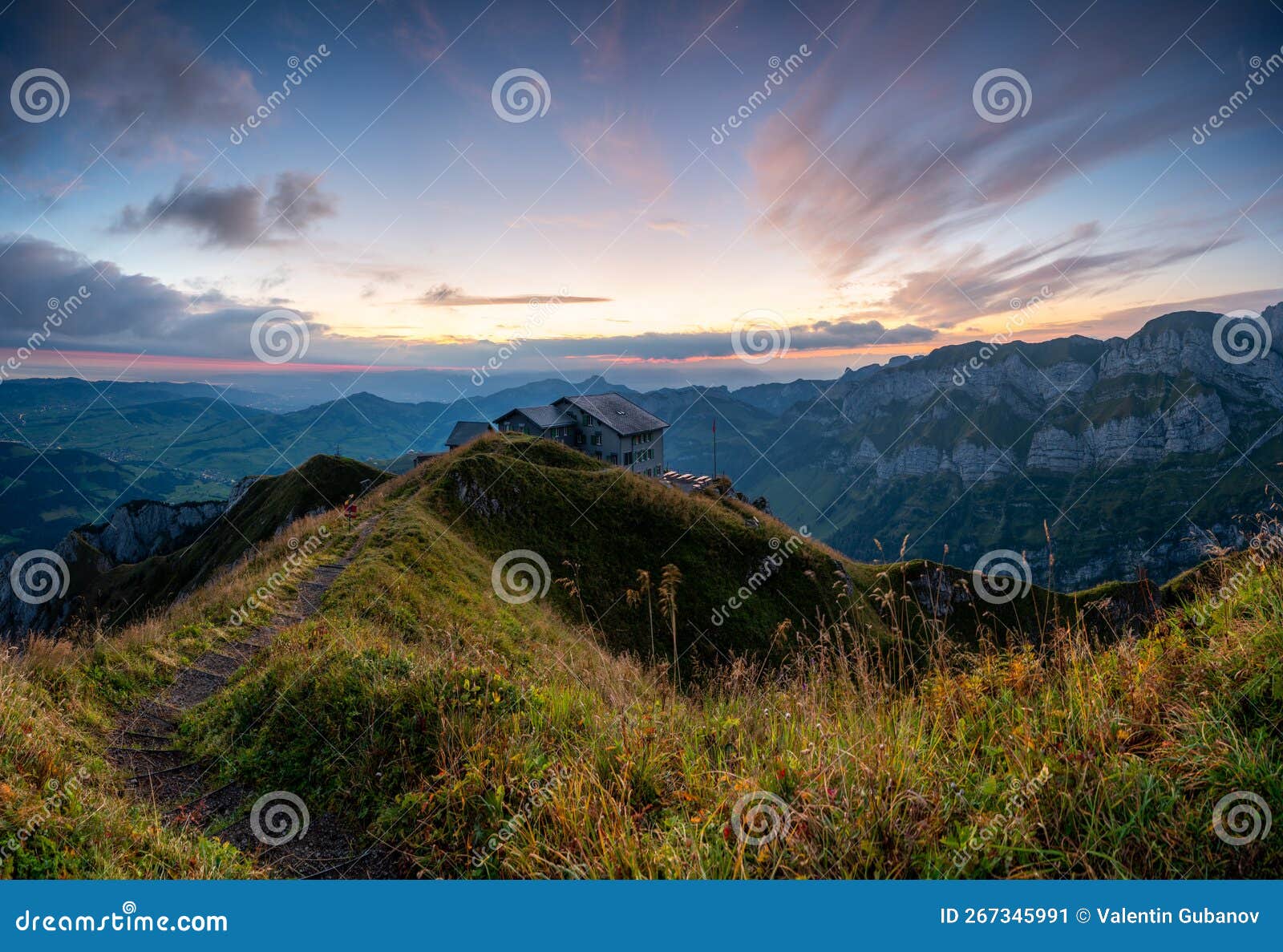 Sunrise on a mountain stock image. Image of colours - 267345991