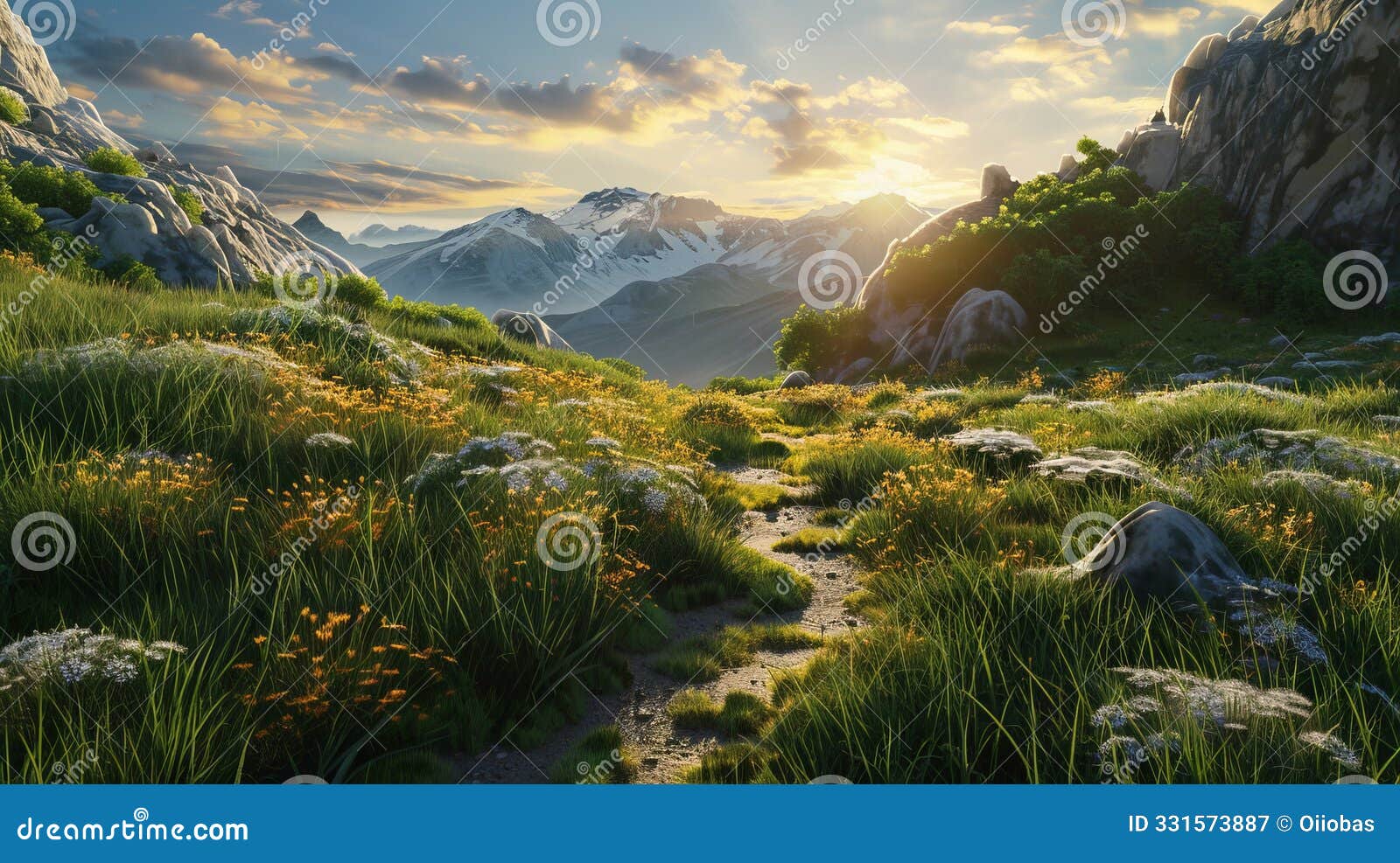 Mountain Path A Nostalgic Waterfall Painting In Chie Yoshii Style ...