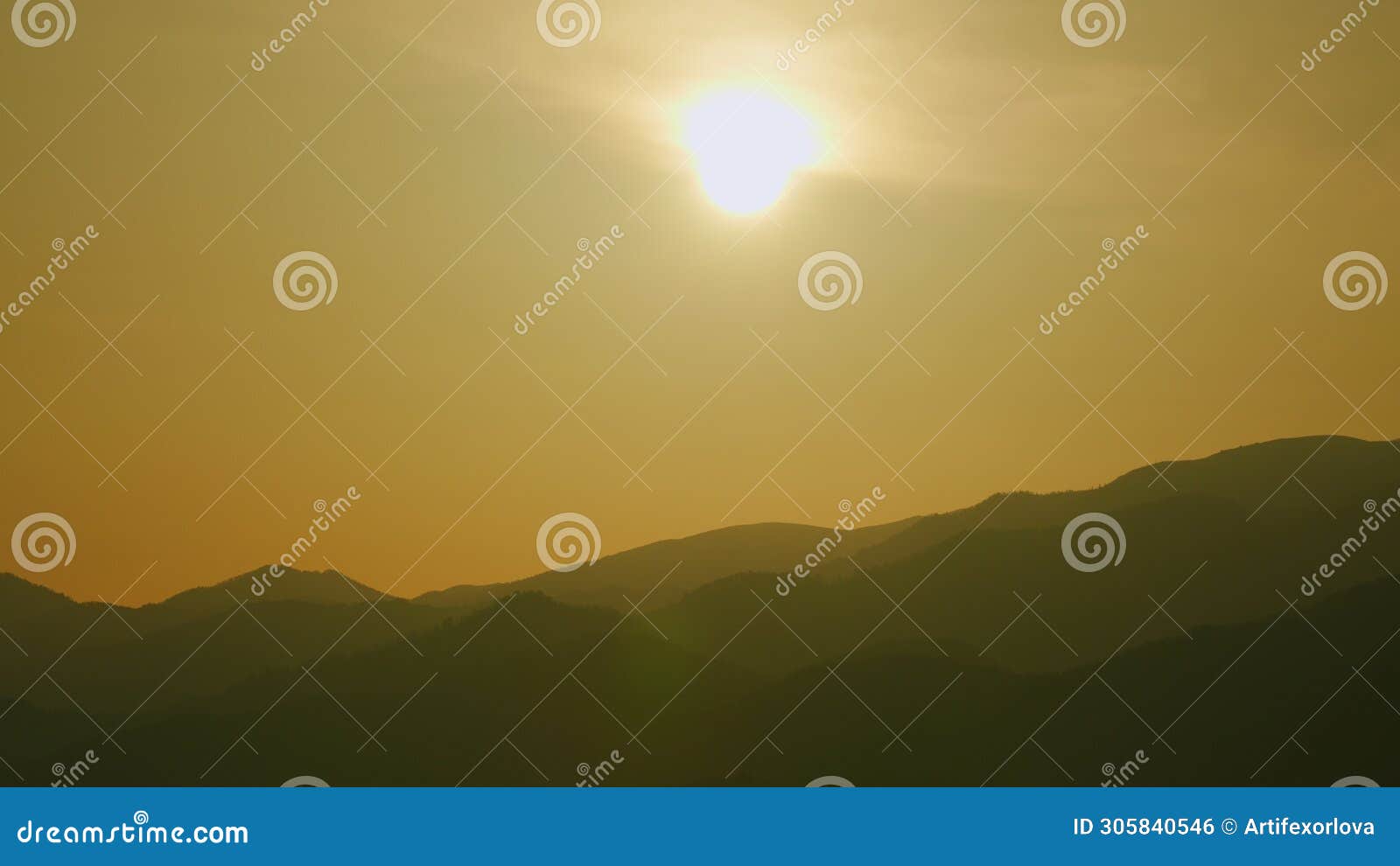 Sunrise in Mountains. Golden Gradient Background. Sunrise in the ...