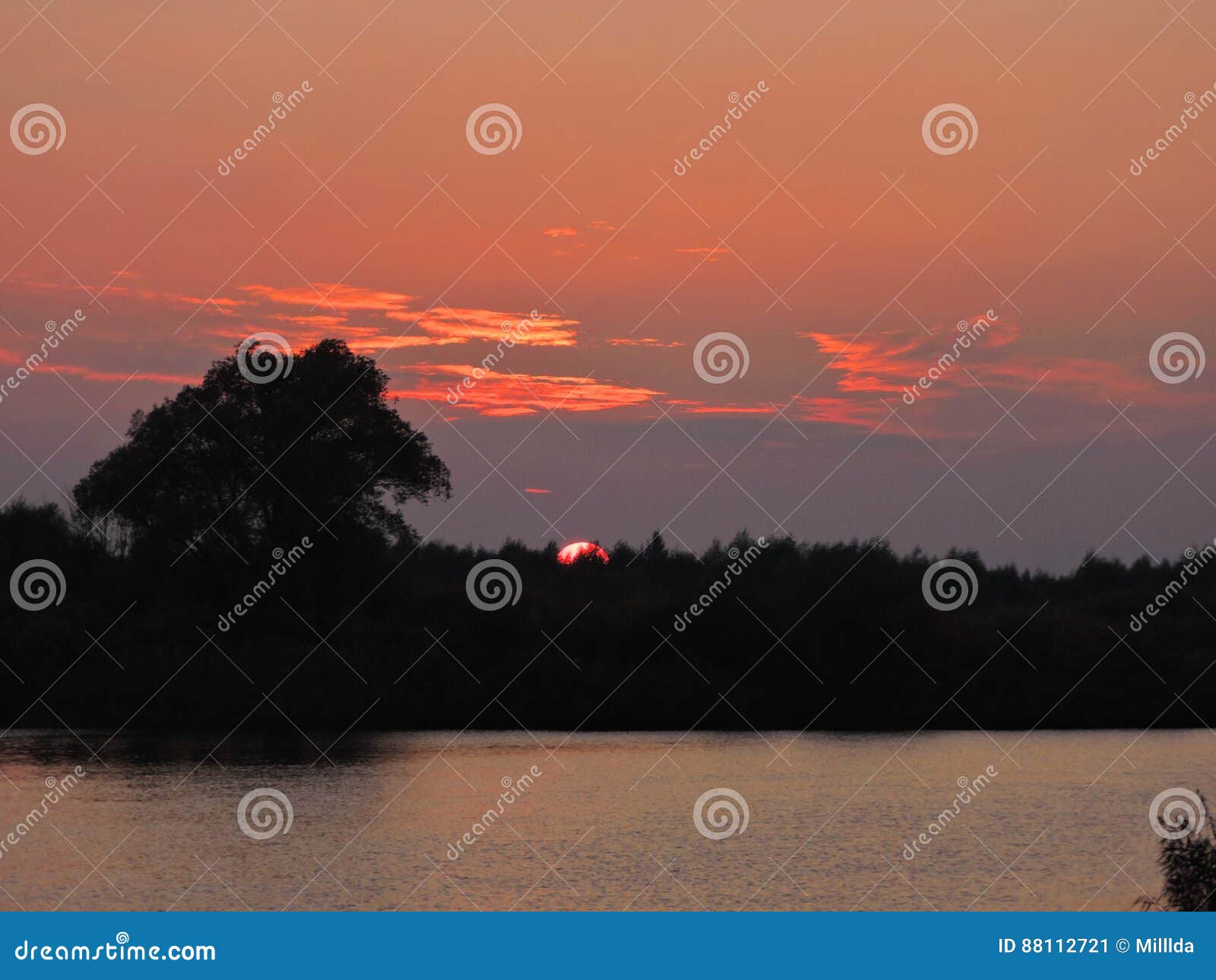 Sunrise near river stock image. Image of sunrise, colorful - 88112721