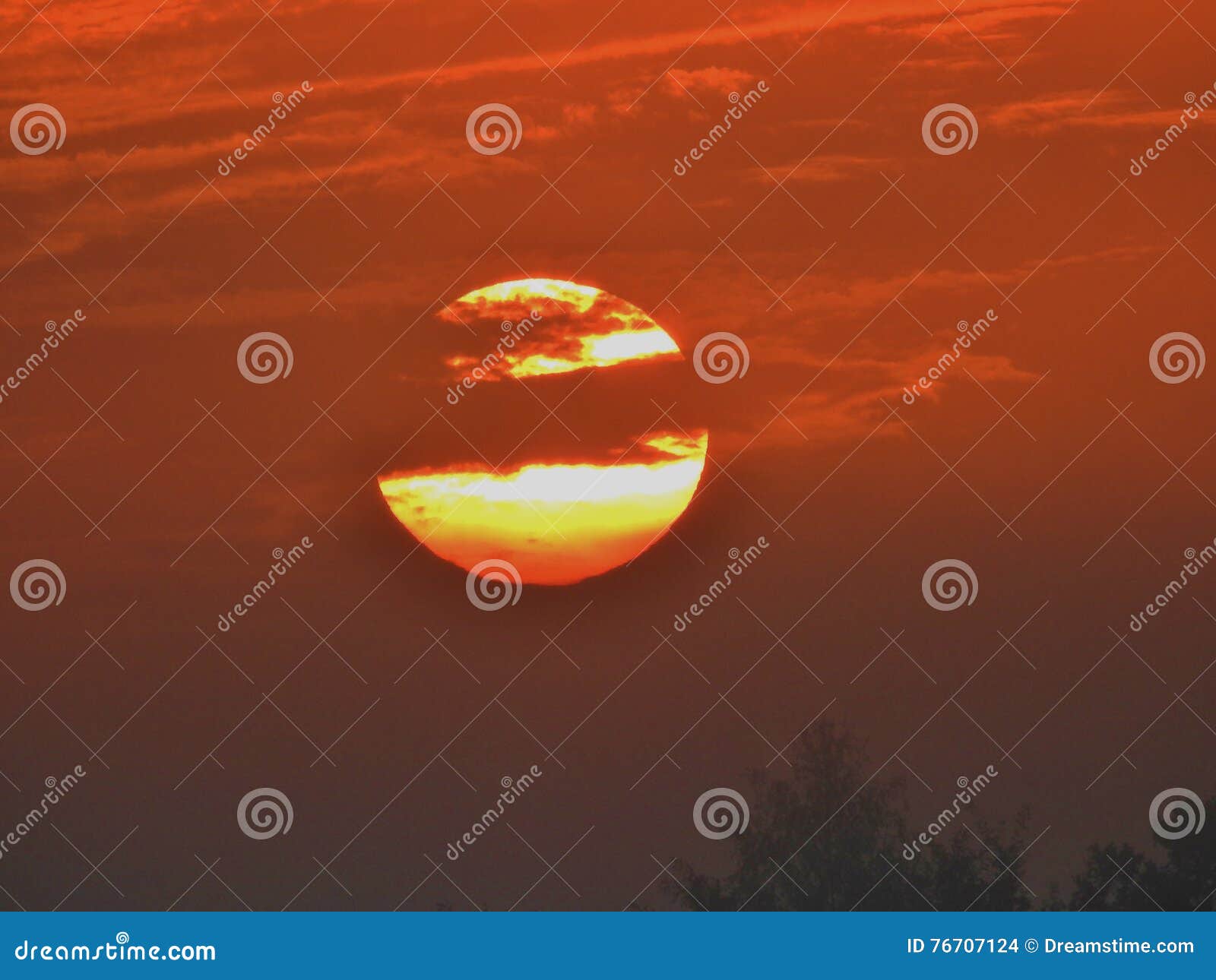 Sunrise with orange sky stock photo. Image of sunset - 76707124