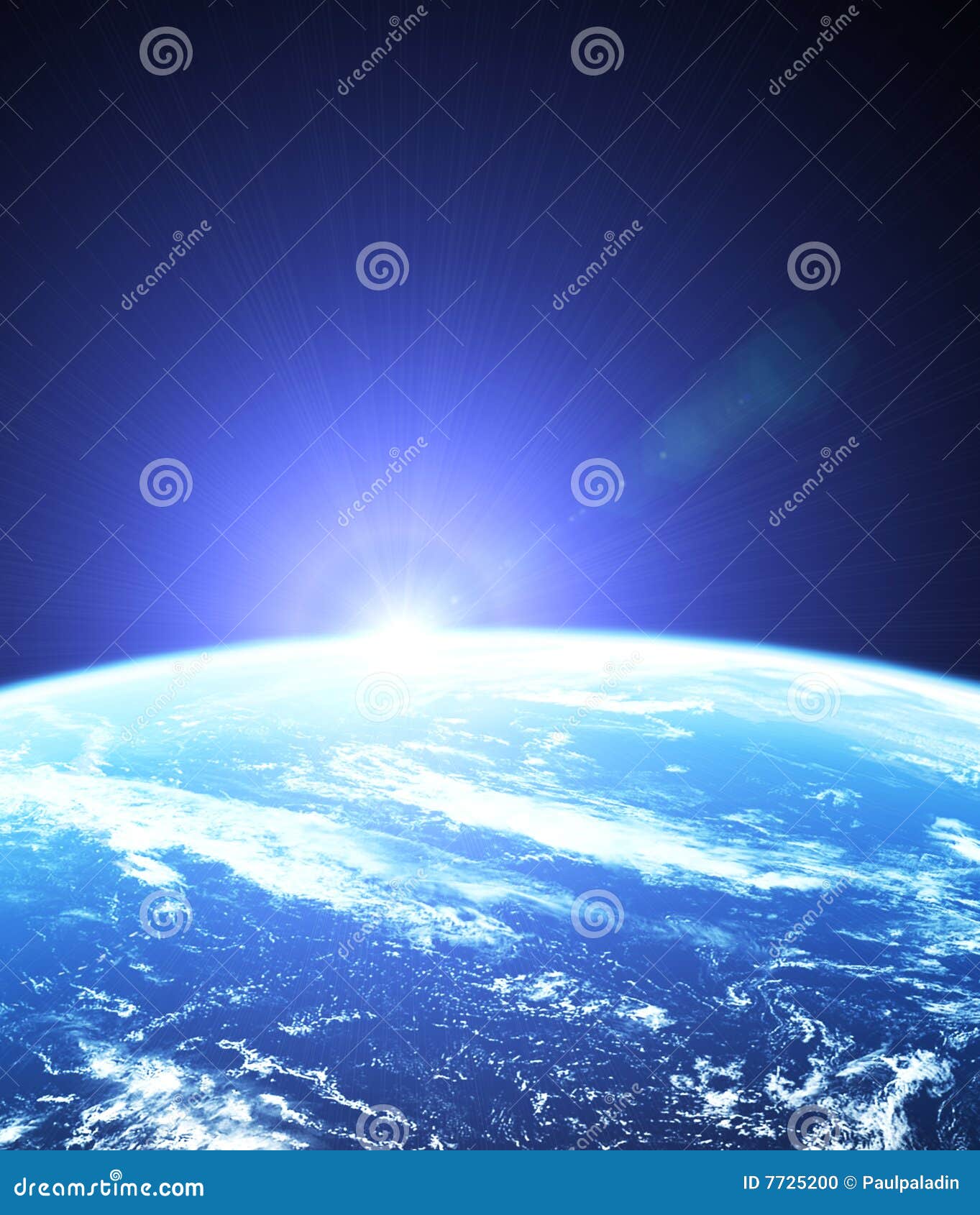 Sunrise outer space stock illustration. Illustration of sunrise - 7725200