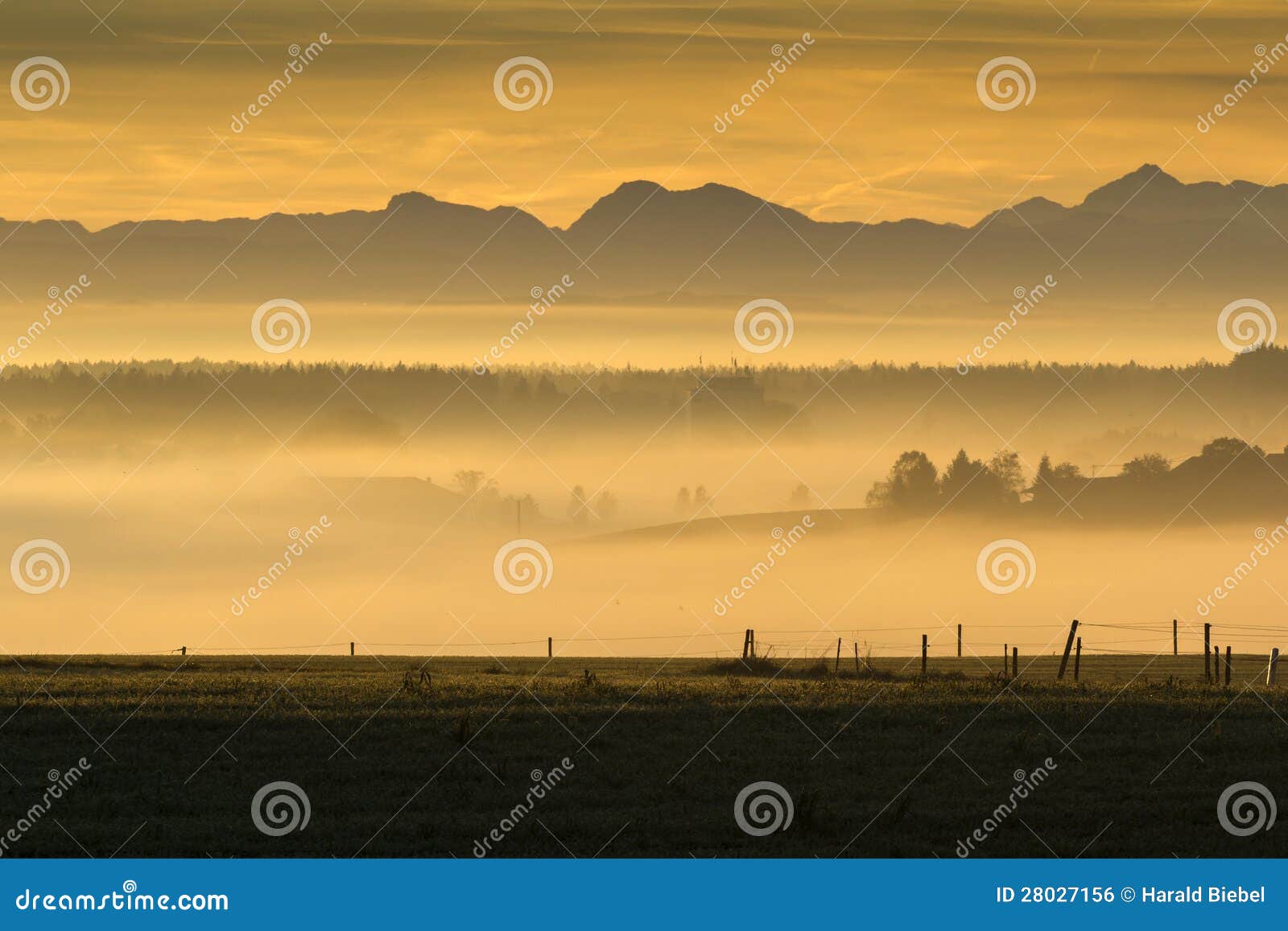 Sunrise Over the Alps, Bavaria, Germany Stock Photo - Image of sunrise ...