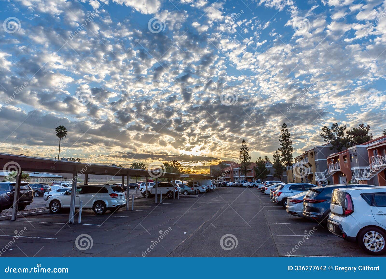 Sunrise Over Apartment Complex Editorial Photography - Image of phoenix ...