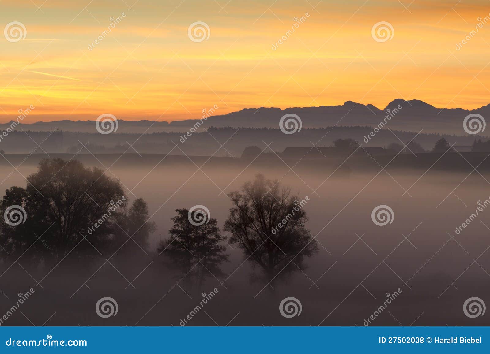 Sunrise Over the Bavarian Alps, Germany Stock Photo - Image of mood ...