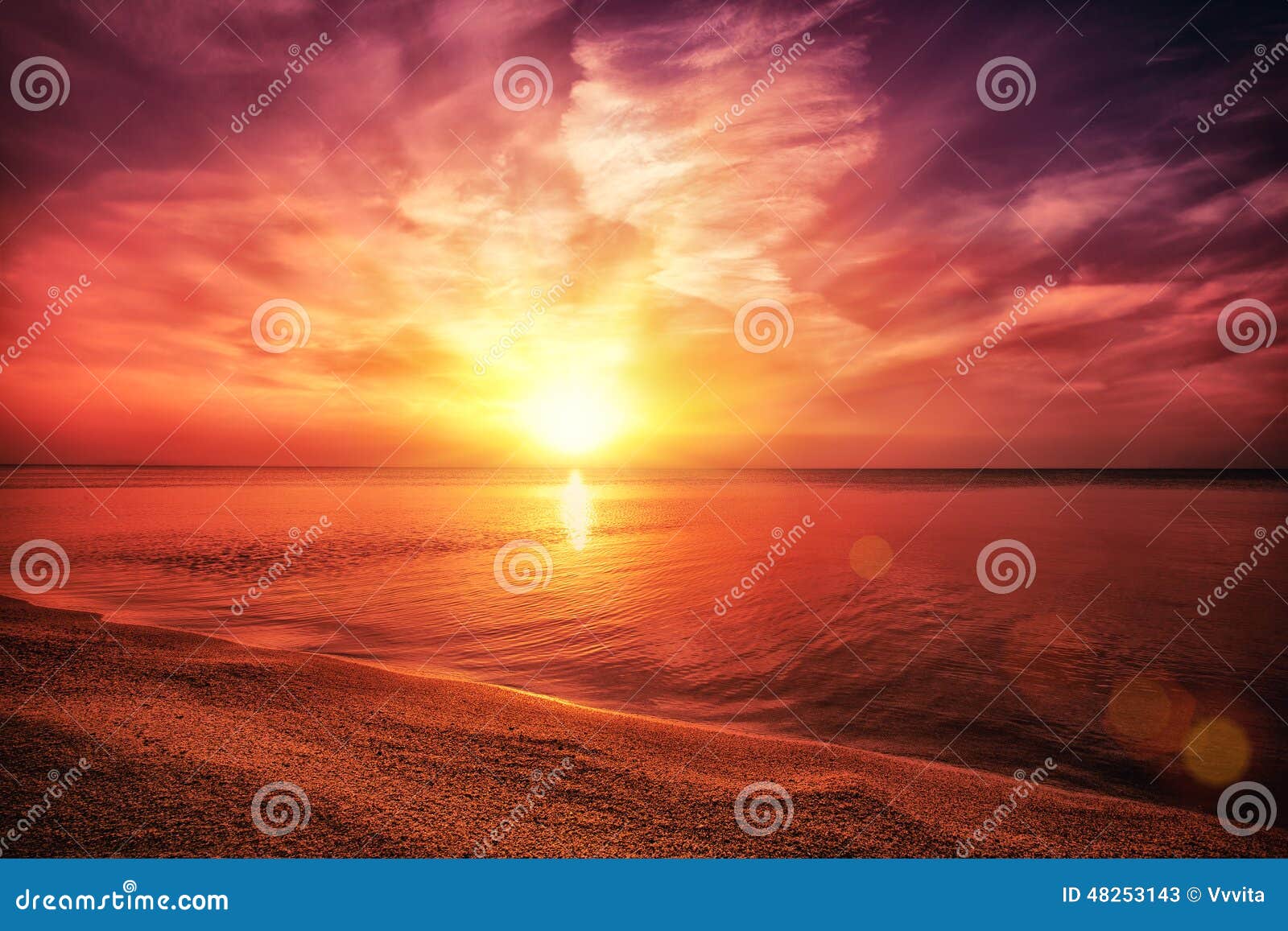 Sunrise over beach stock image. Image of landscape, israel - 48253143
