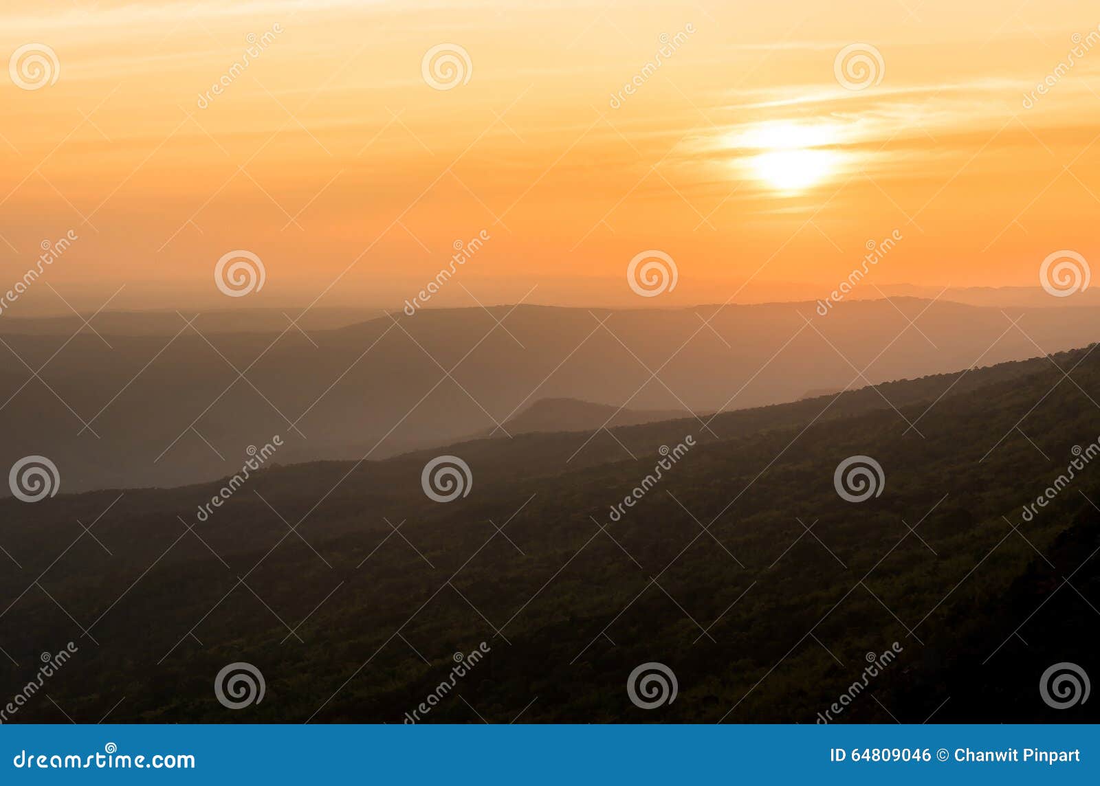 Sunrise Over Black Forest Mist Stock Photo - Image of blue, high: 64809046