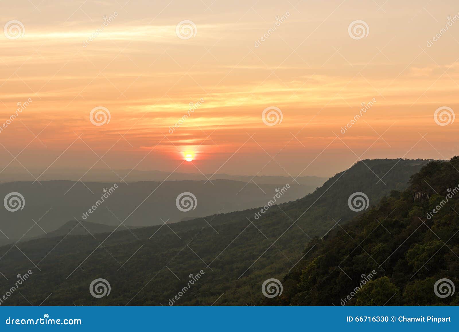 Sunrise Over Black Forest Mist Stock Photo - Image of dawn, outdoor ...