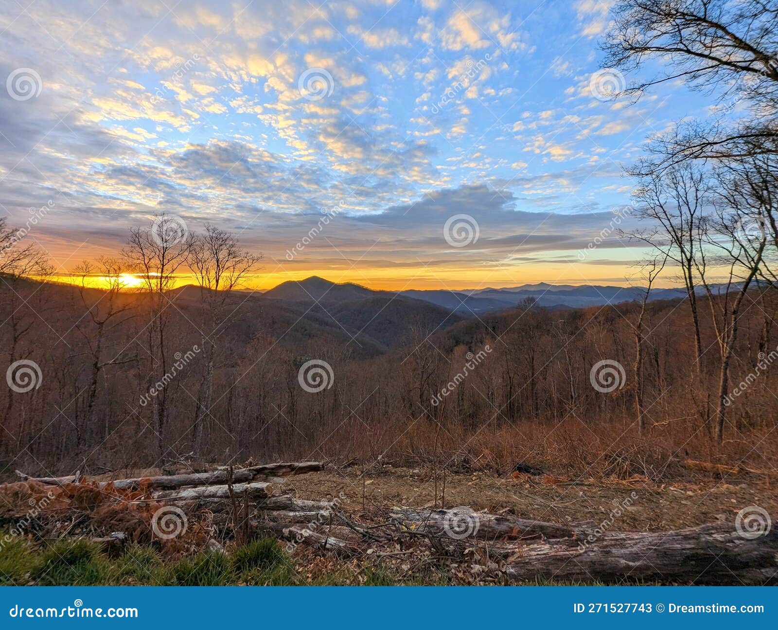 Sunrise Over the Blue Ridge Mountains in Fall Stock Image - Image of ...