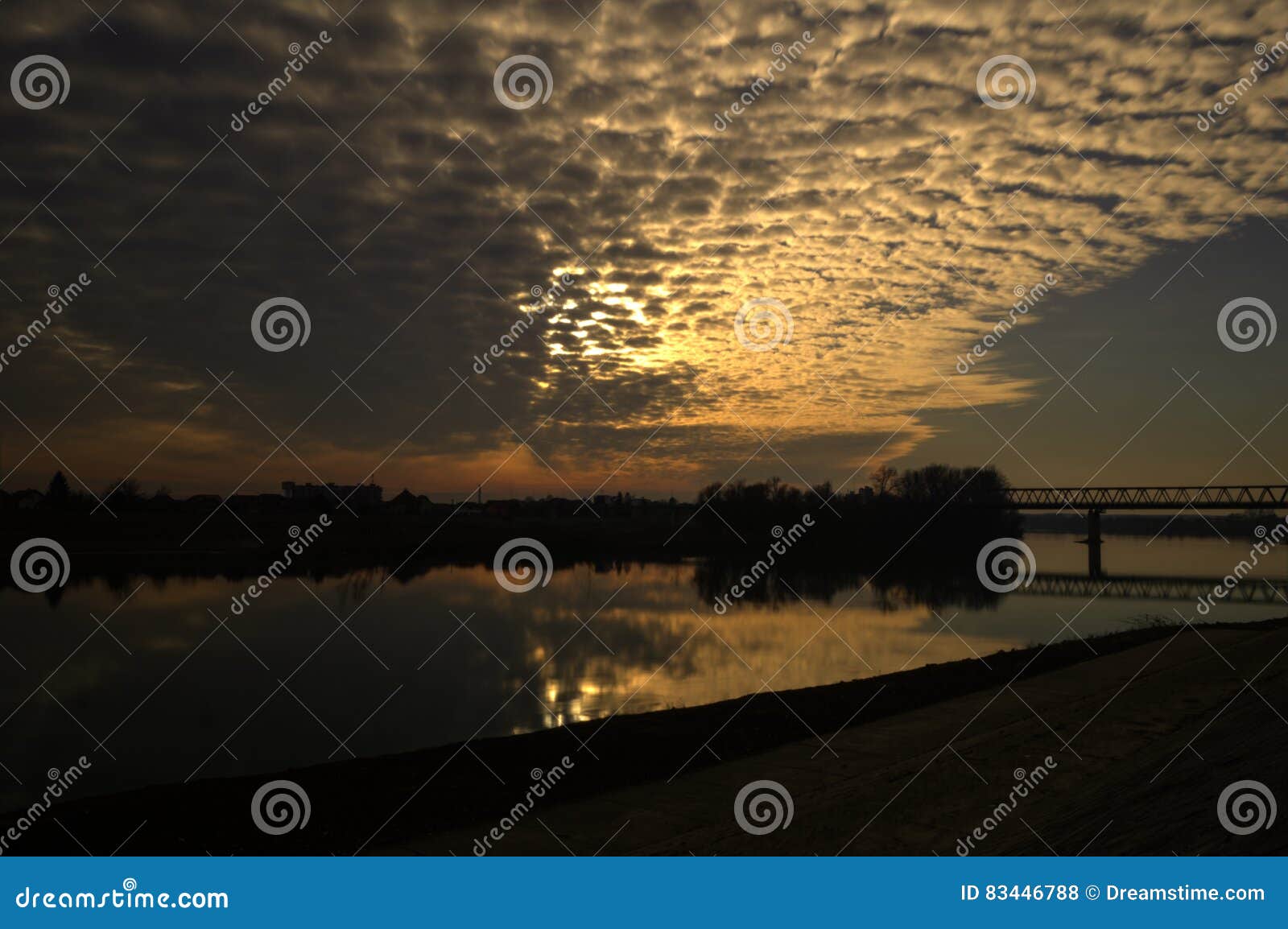 Sunrise over bridge stock photo. Image of park, naturelover - 83446788