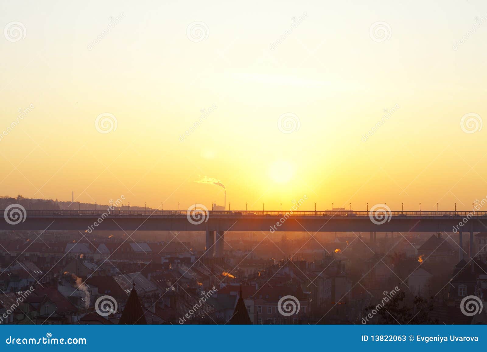 Sunrise over the city stock image. Image of solitude - 13822063