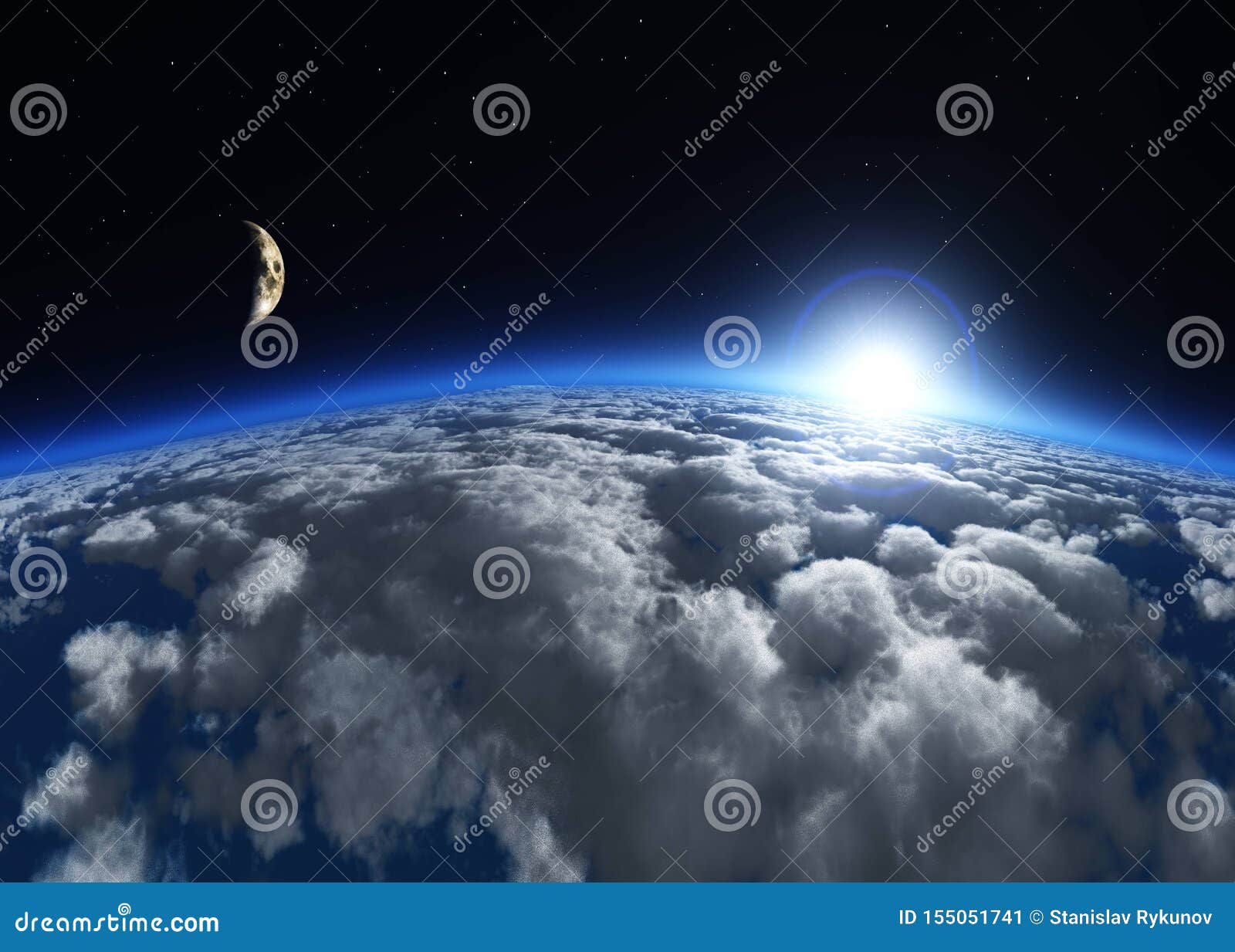 Sunrise Over the Clouds. Sunset Over the Clouds. the Moon in the Clouds ...