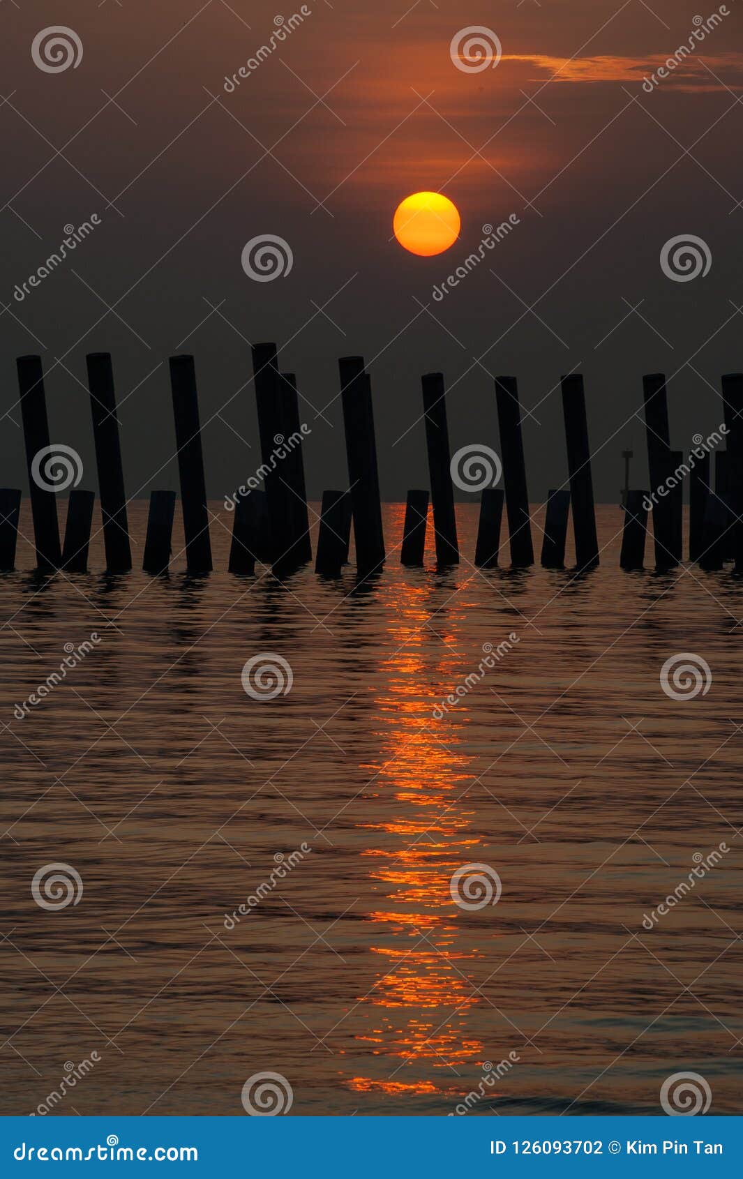 Sunrise Over the Construction Piling Stock Photo - Image of nature ... Sunrise Over the Construction Piling Stock Photo - Image of nature ...