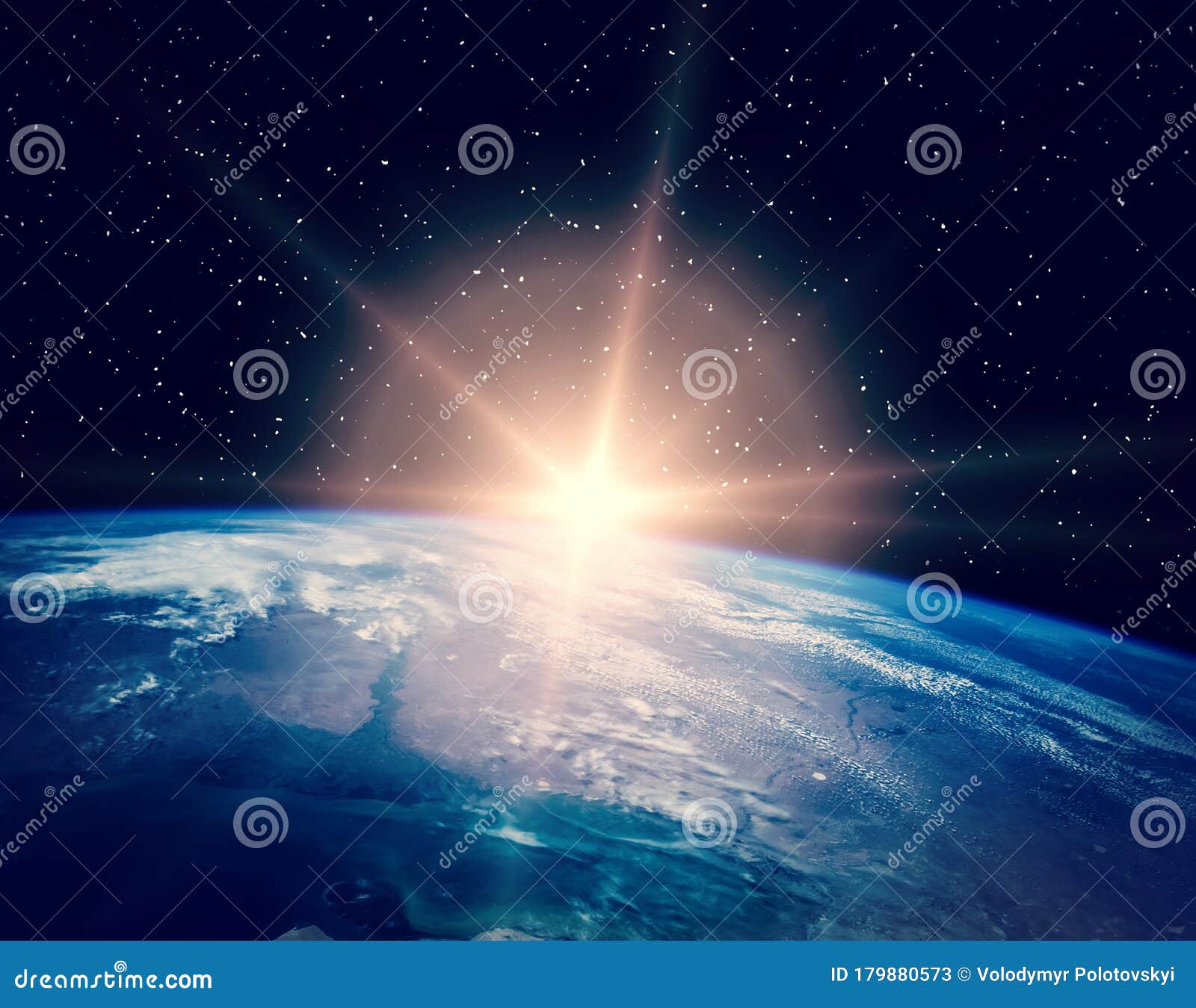 Sunrise Over the Earth. the Elements of this Image Furnished by NASA ...