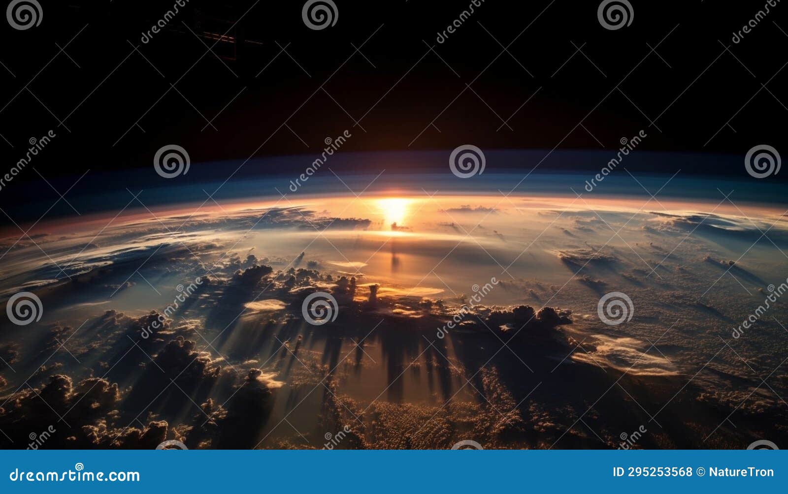 Sunrise Over the World Sunrise Over the Earth Stock Illustration ...