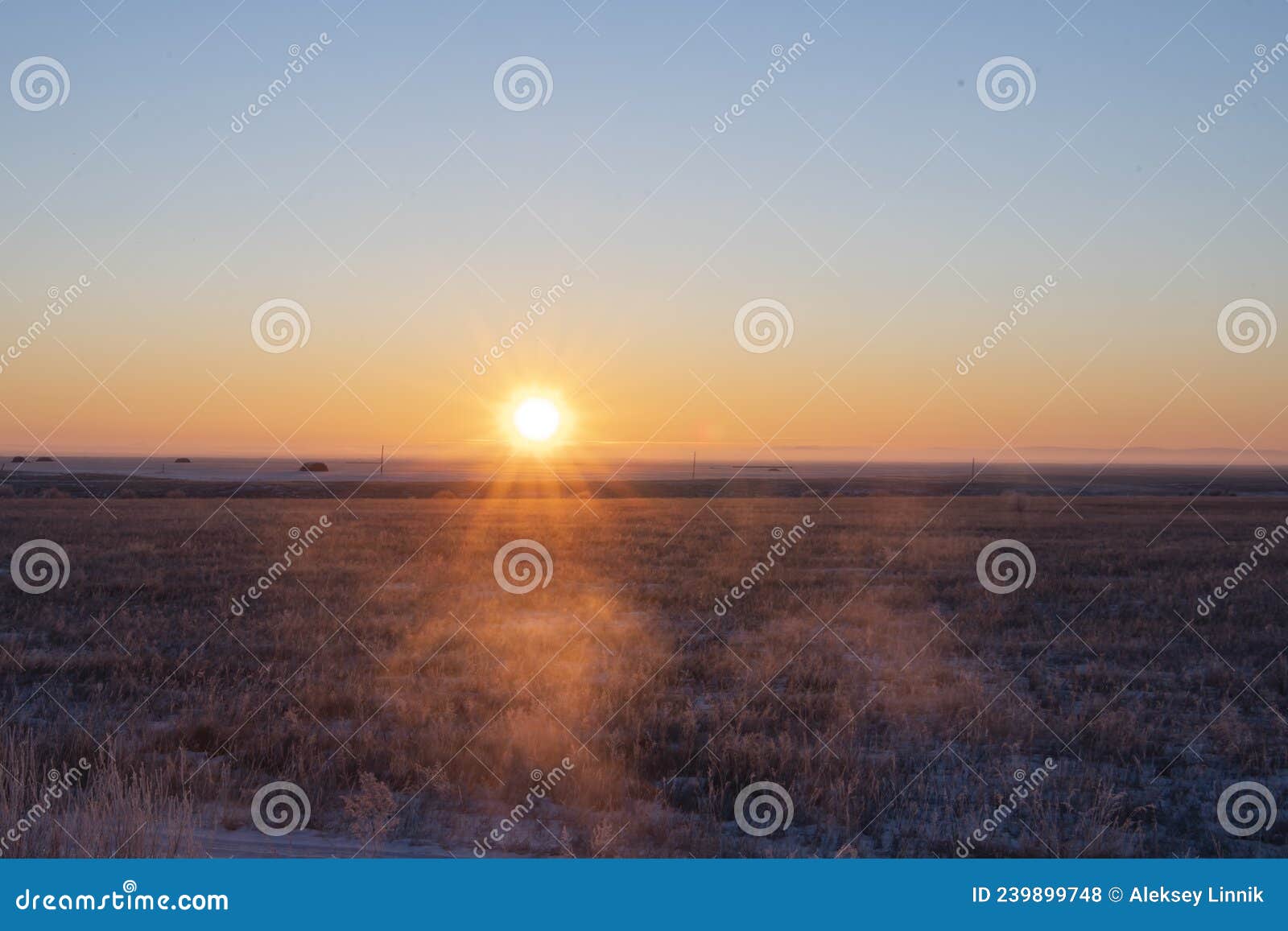 Sunrise over the fields stock photo. Image of mountain - 239899748