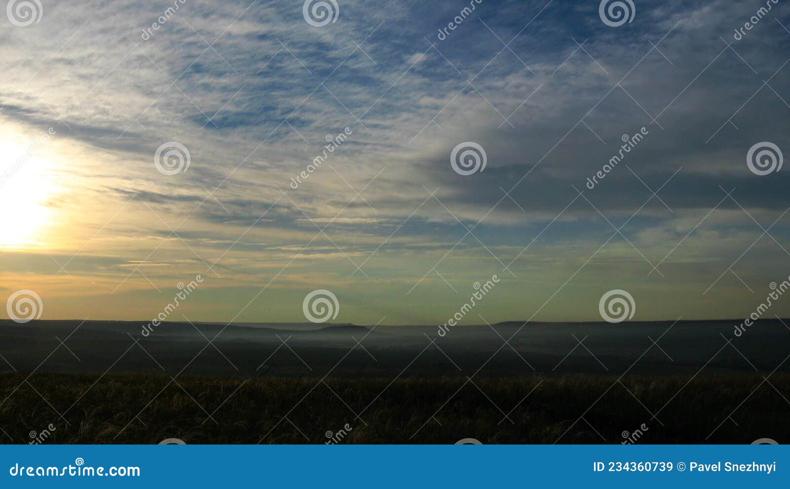 Sunrise in the valley stock image. Image of nature, sunrise - 234360739