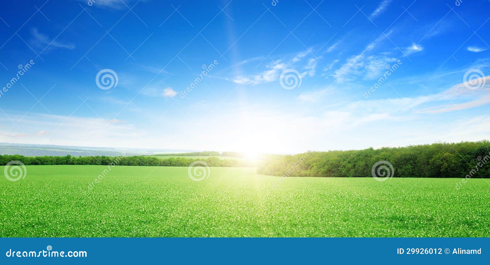 Sunrise stock photo. Image of land, rural, lawn, grass - 29926012
