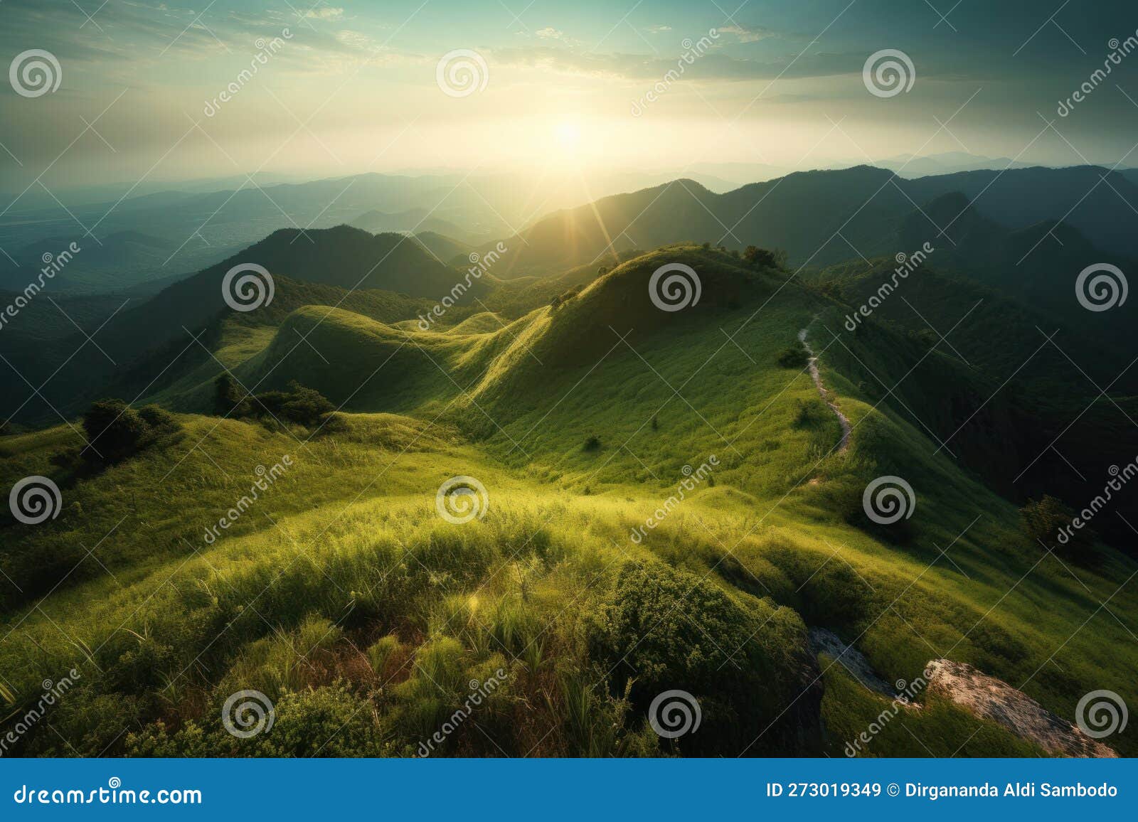 Sunrise Over the Horizon View Stock Illustration - Illustration of ...