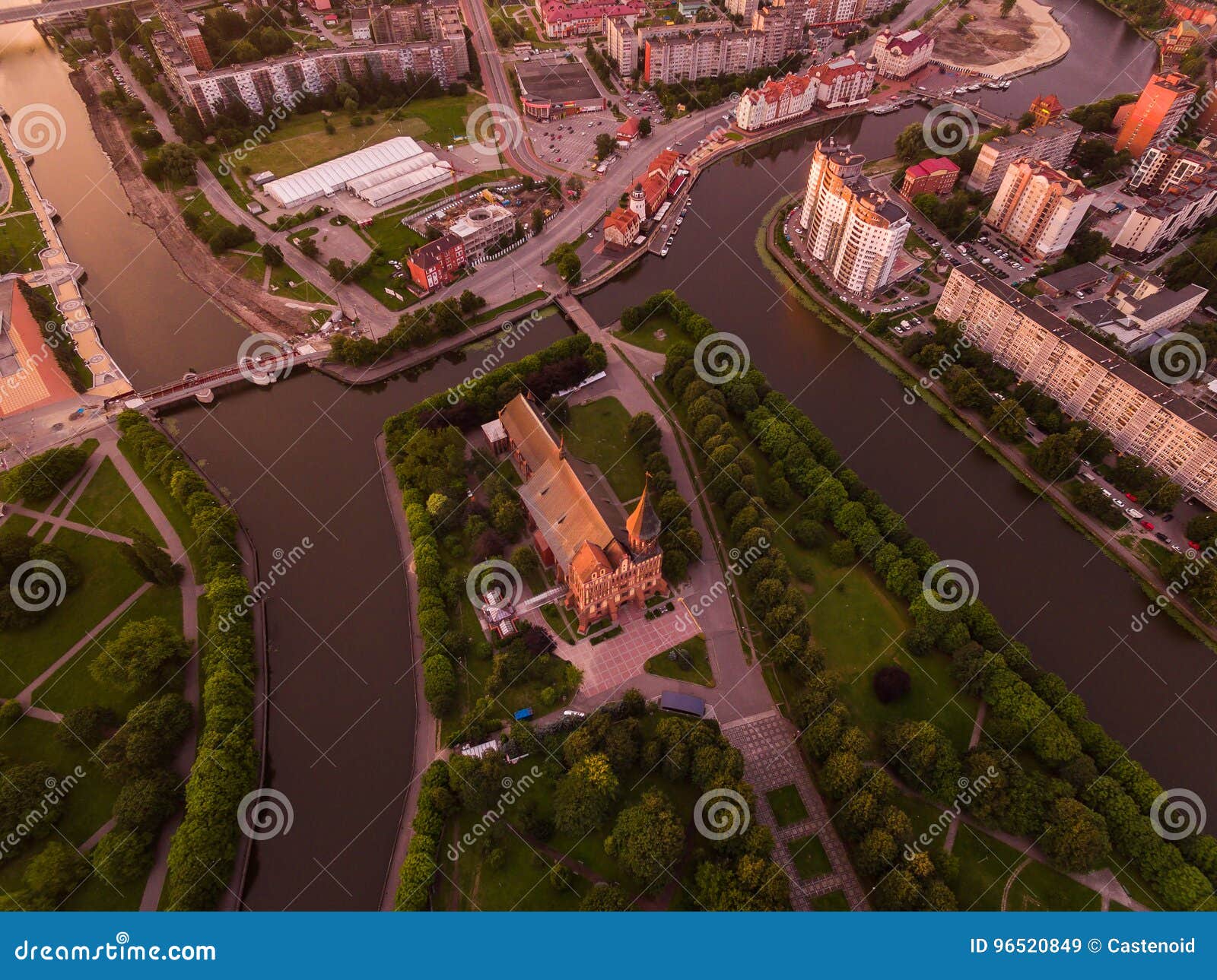 Sunrise over Kaliningrad stock image. Image of europe - 96520849