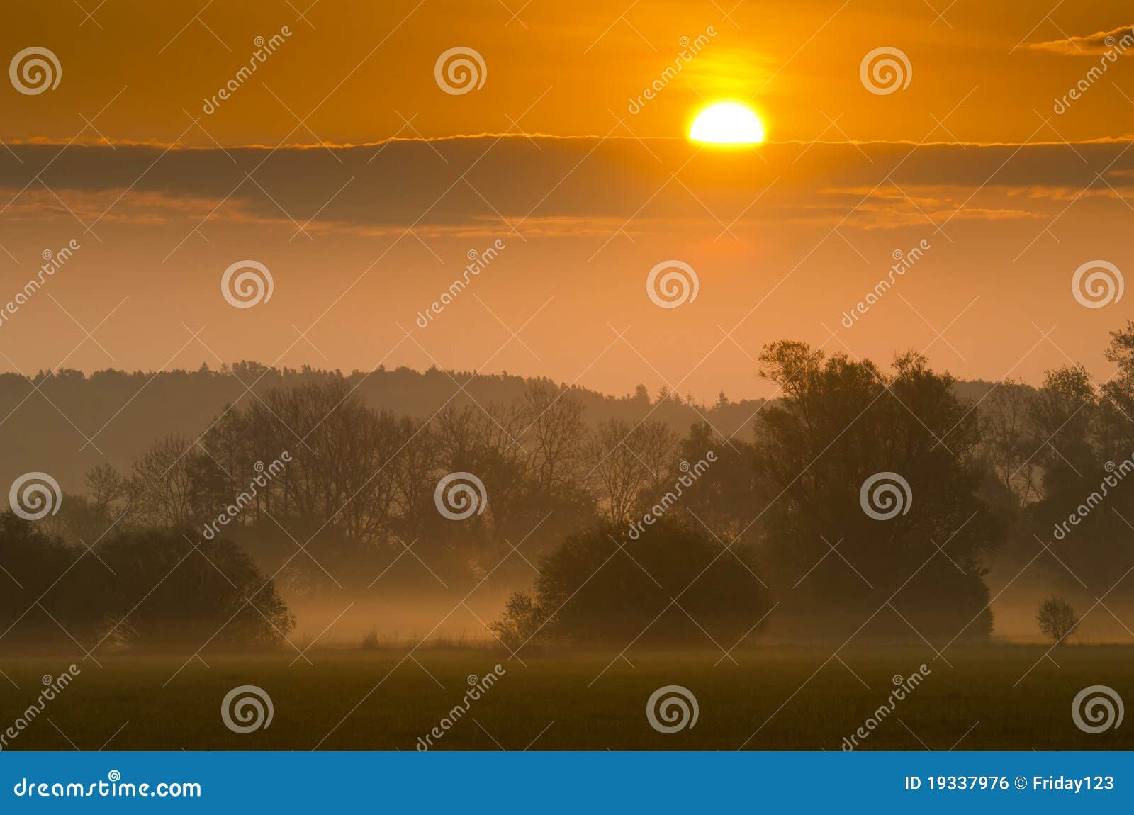 Sunrise over the landscape stock photo. Image of sunrise - 19337976