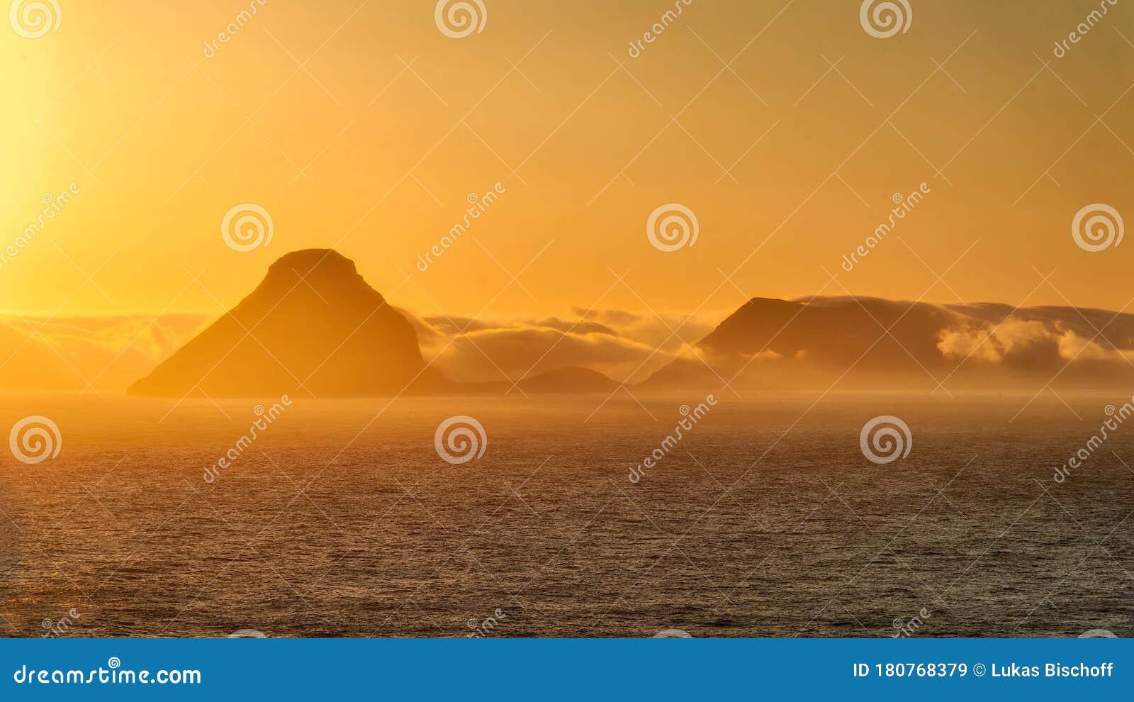 Sunrise Over the Mountains and Ocean Stock Image - Image of landscape ...