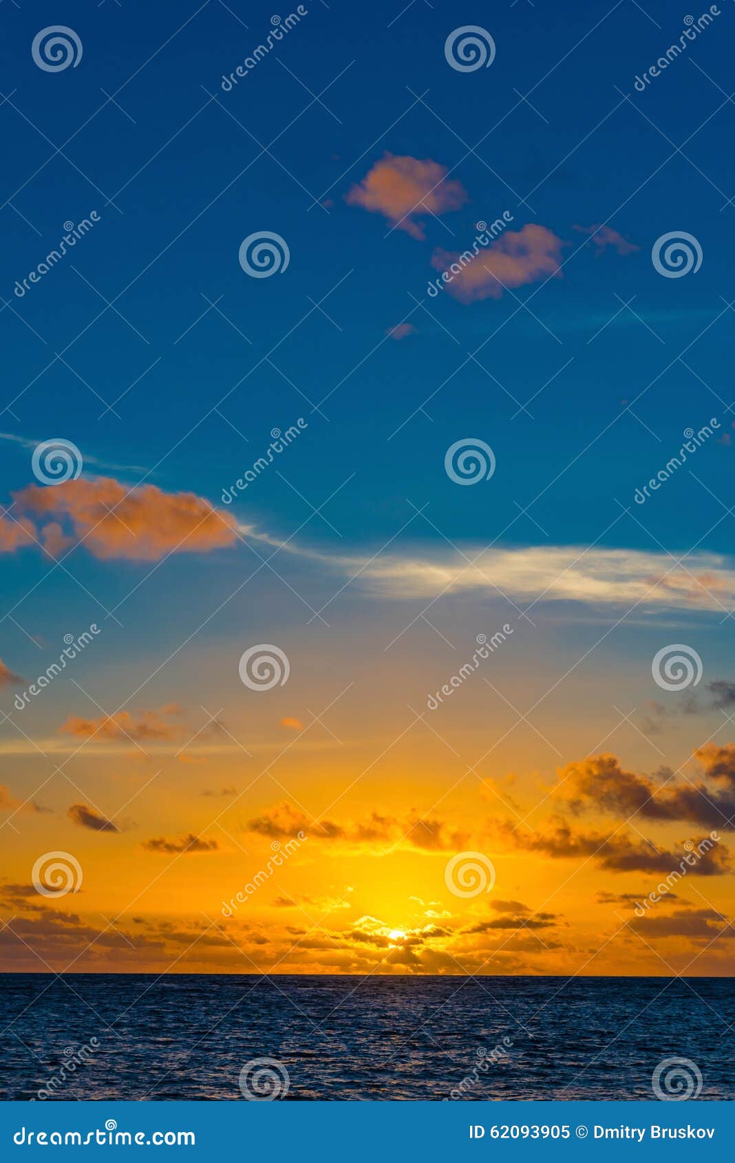 Sunrise over the ocean stock image. Image of outdoor - 62093905