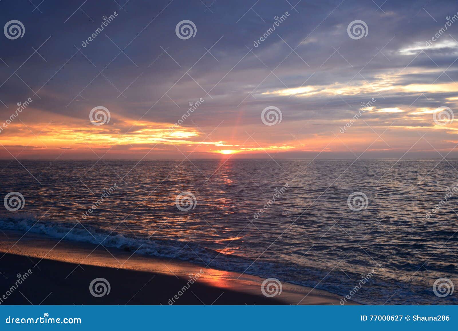 Sunrise Over Ocean stock image. Image of coastline, nature - 77000627