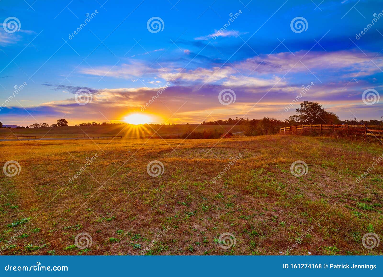 Open Field At Sunset