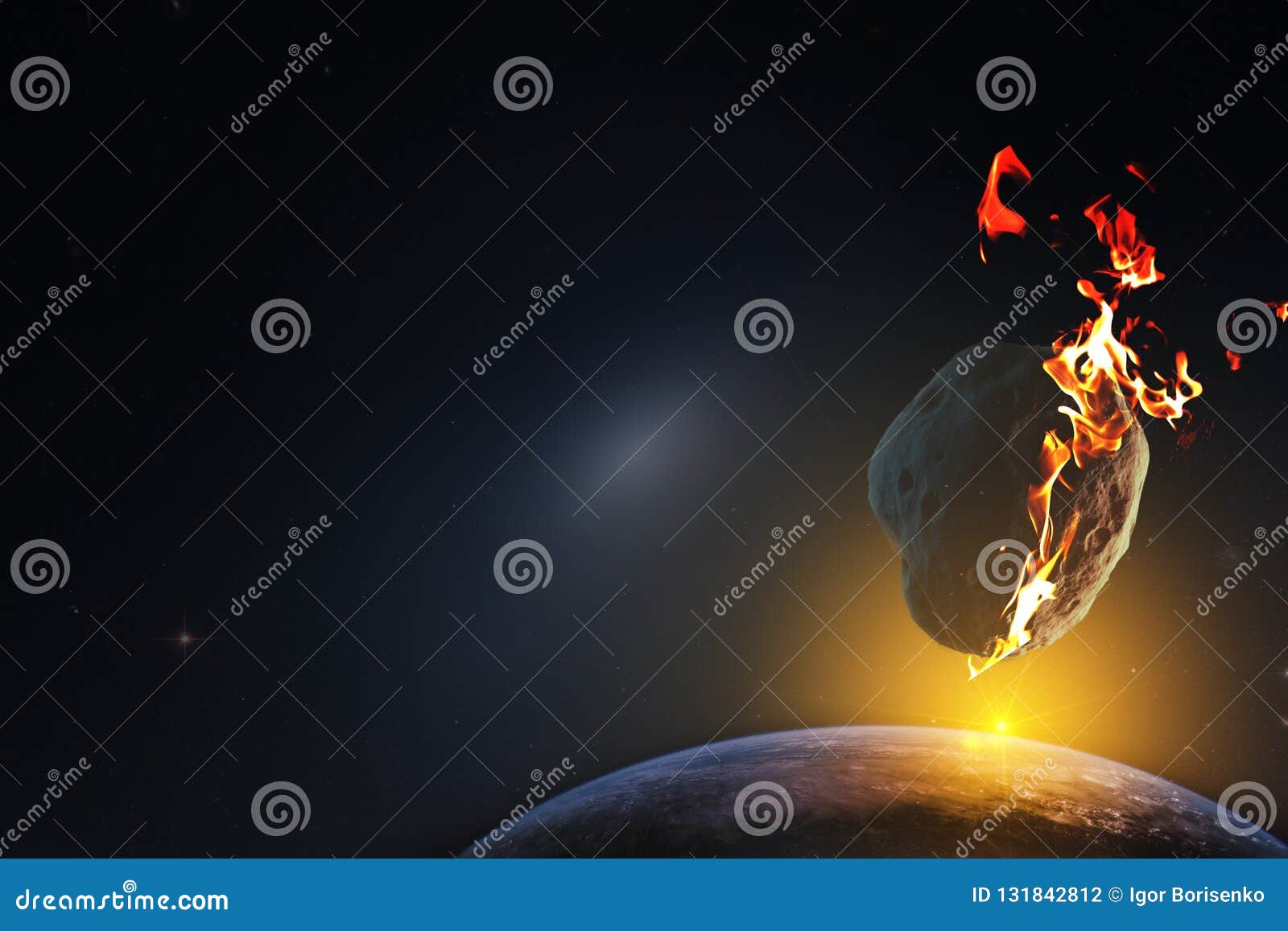 Sunrise Over a Planet Doomed To Death from the Fall of a Meteorite from ...