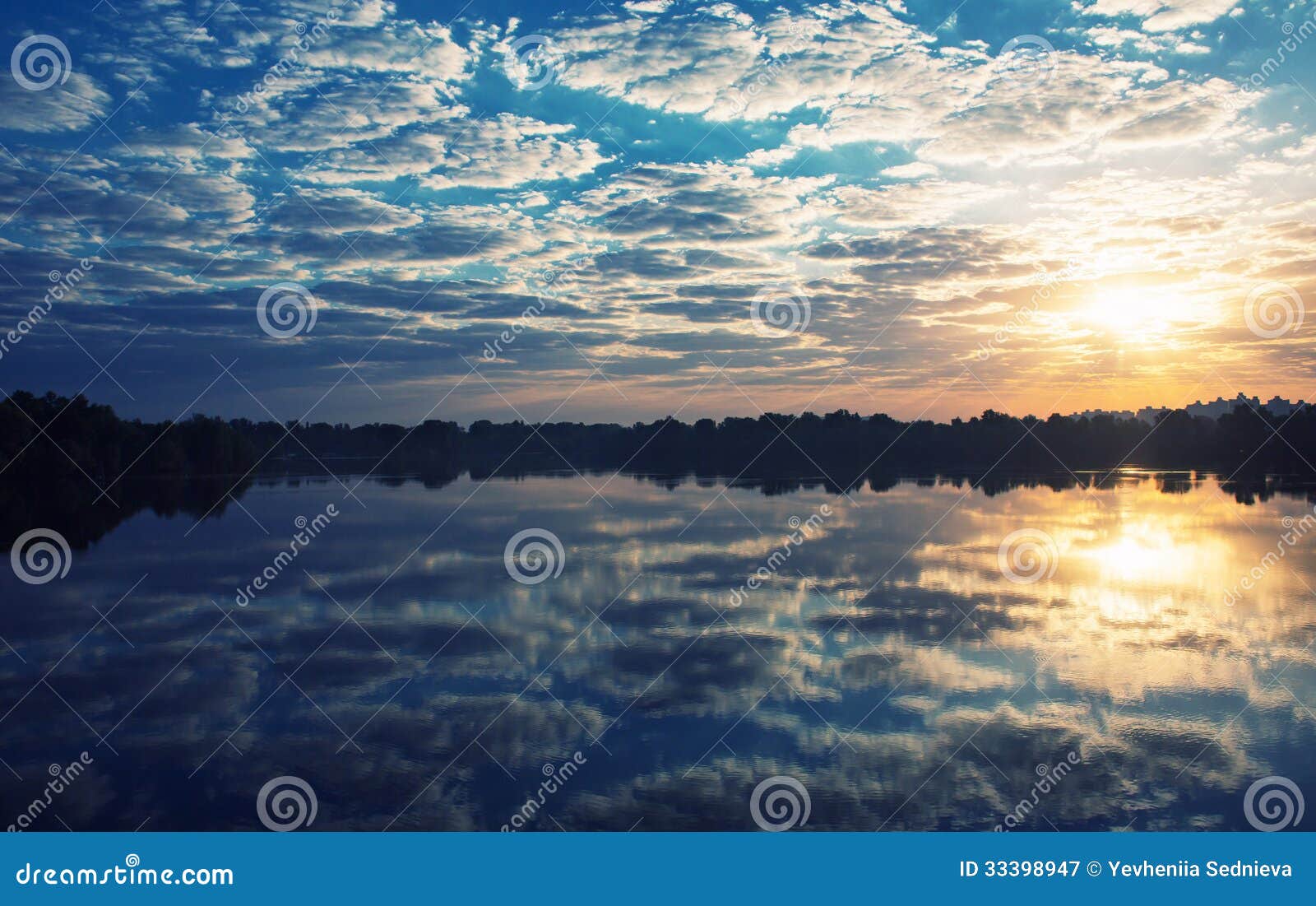 Sunrise over river stock image. Image of morning, natural - 33398947