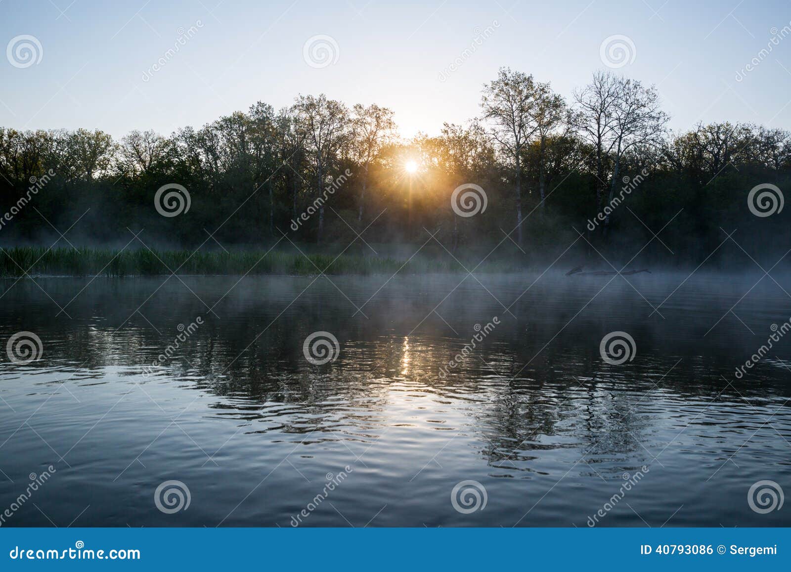 Sunrise over the river stock photo. Image of shiny, scenics - 40793086