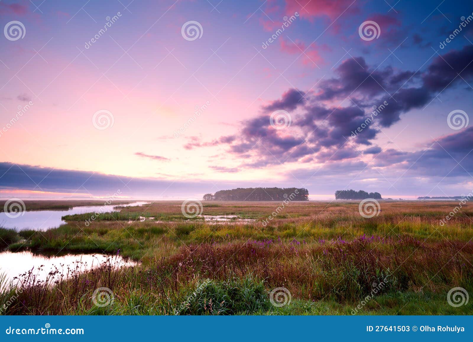 Sunrise over swamp stock image. Image of outdoors, dutch - 27641503