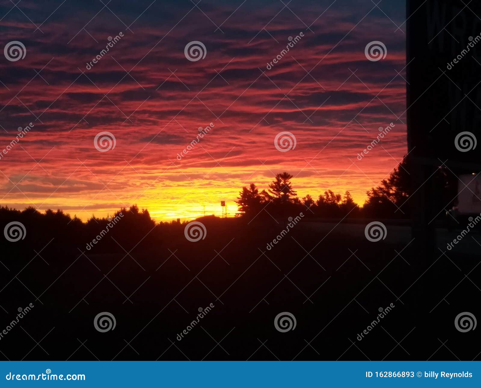 Sunrise Over the Trees during Spring Time Stock Image - Image of trees ...