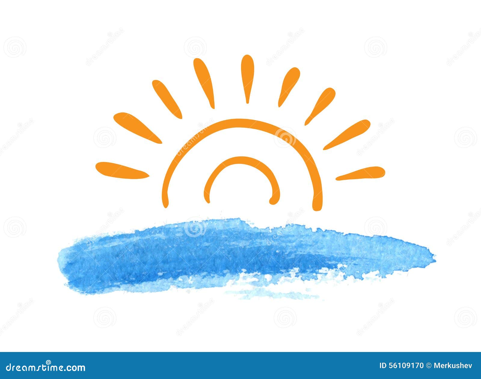 Sunrise Over the Water, Vector Stock Vector - Illustration of voyage ...