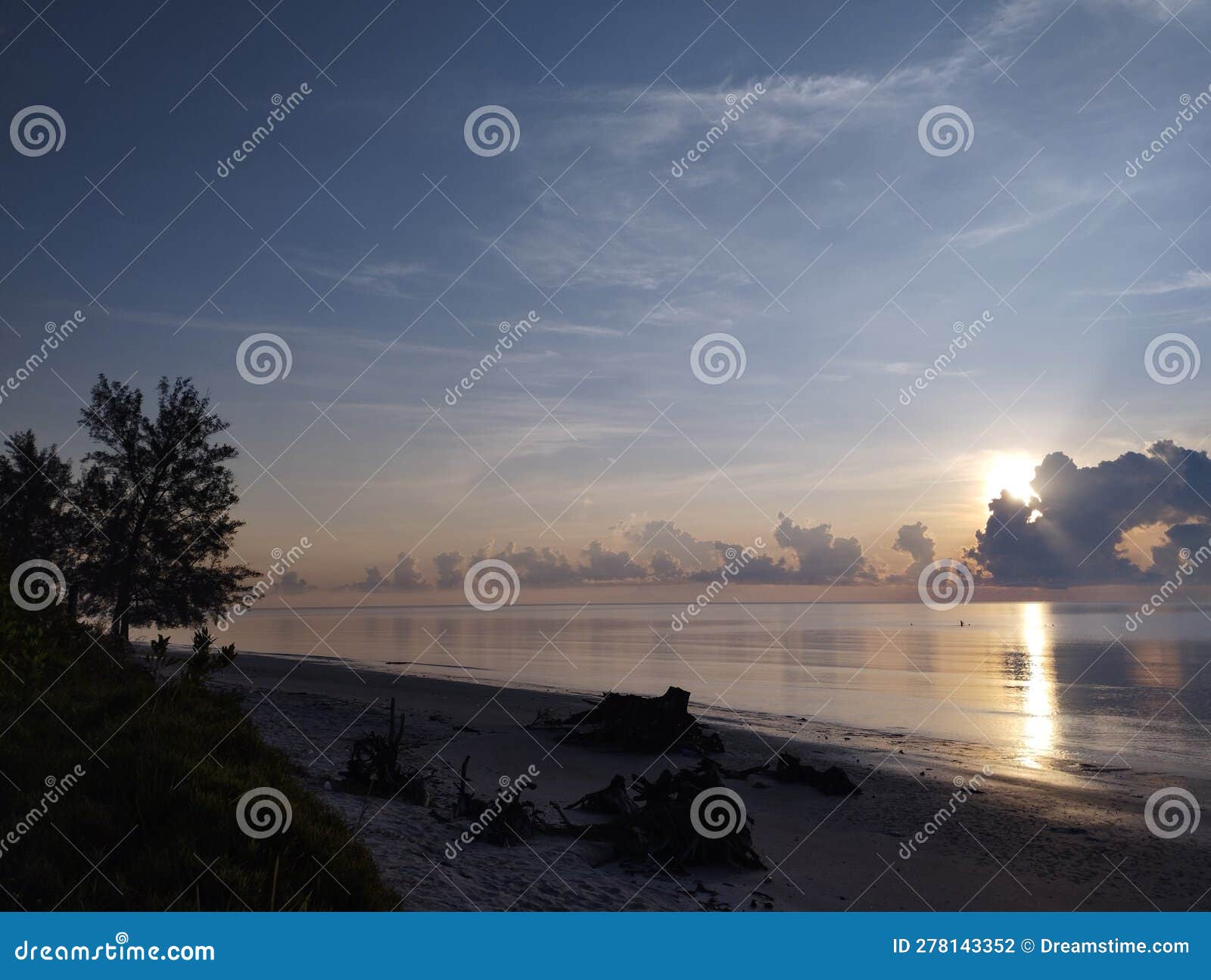 Sunrise Panorama at Koala Beach Stock Photo - Image of reflection ...