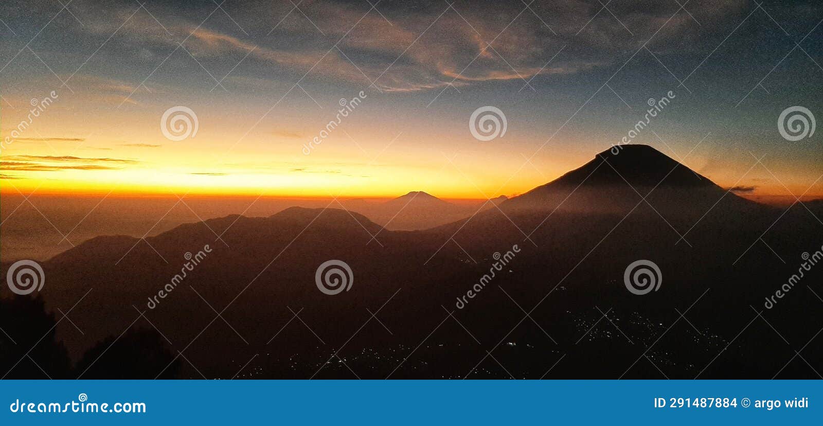 The Sunrise at the Peak of Sikunir is Very Impressive Stock Photo ...