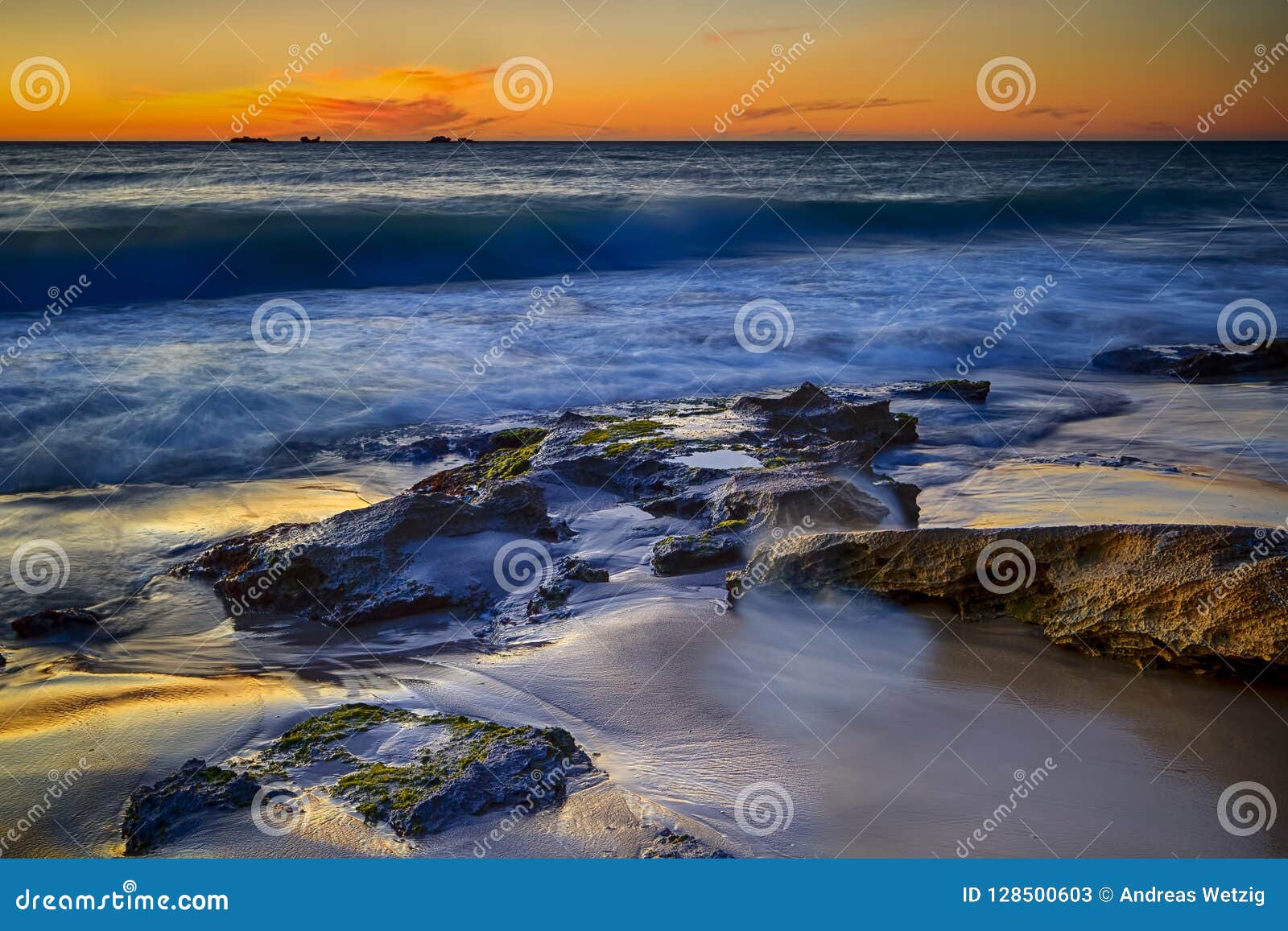 Sunrise at Point Arkwright, Coolum, Queensland Stock Image - Image of ...
