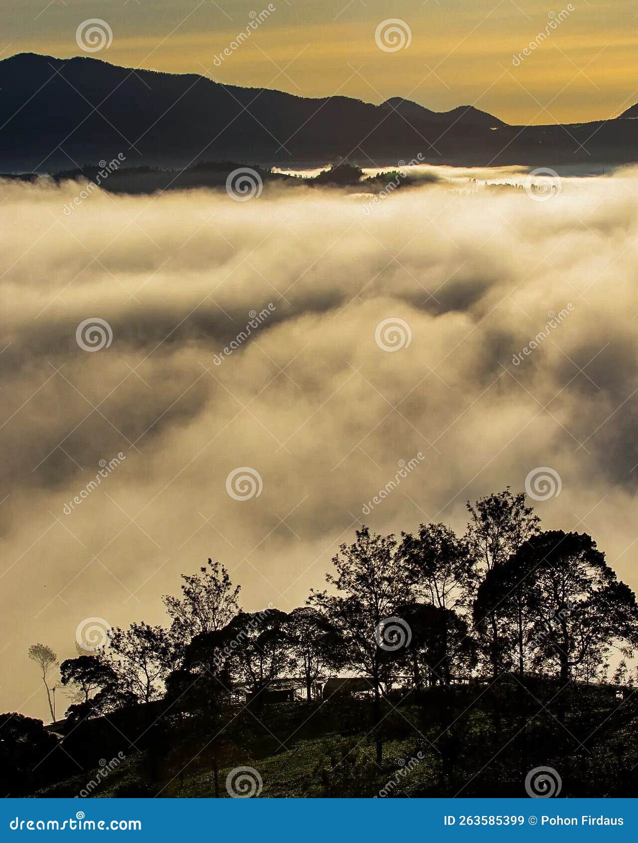 Sunrise Point Cukul West Java Indonesia Stock Image - Image of mountain ...
