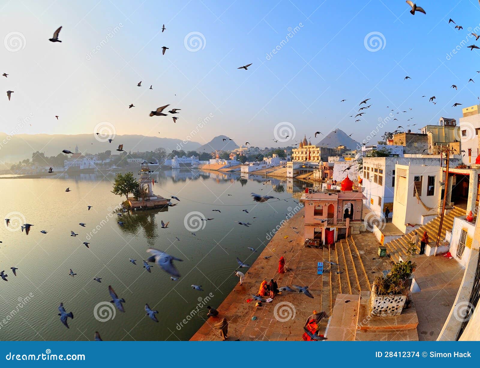 Sunrise at Pushkar,rajasthan,india Editorial Stock Image - Image of ...