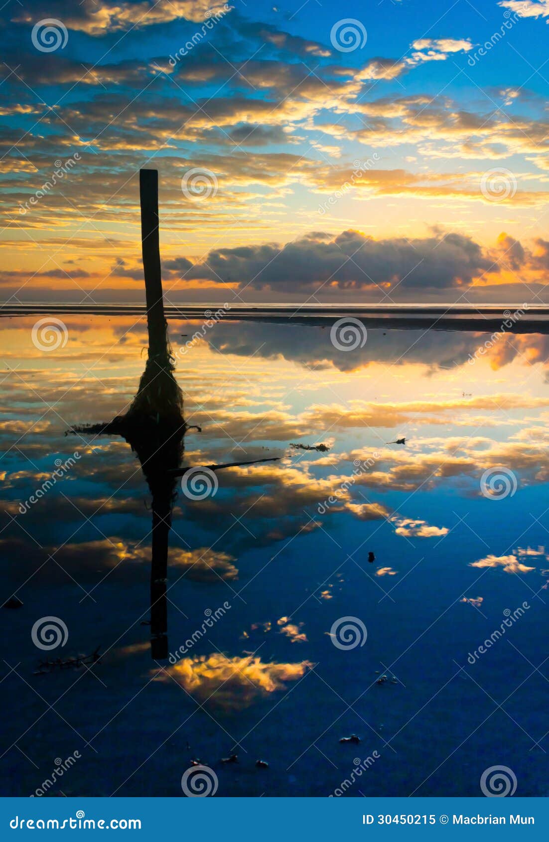 Sunrise Reflection at a Beach Stock Image - Image of colour, cloudscape ... Sunrise Reflection at a Beach Stock Image - Image of colour, cloudscape ...