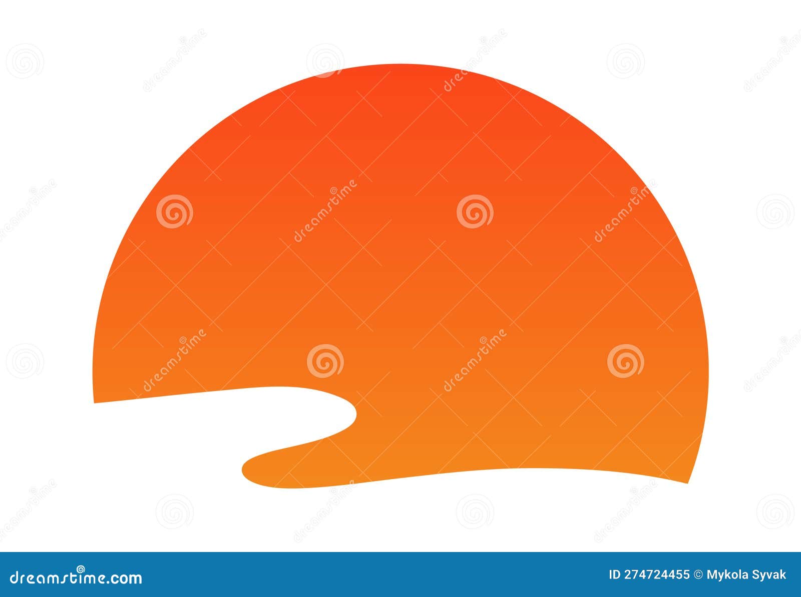 Sunrise Reflection Shape stock vector. Illustration of color - 274724455