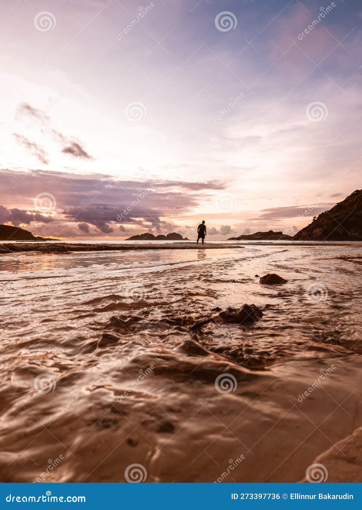 Sunrise Reflections on the Beach Sand. Textured and Watery Sandy Beach ...